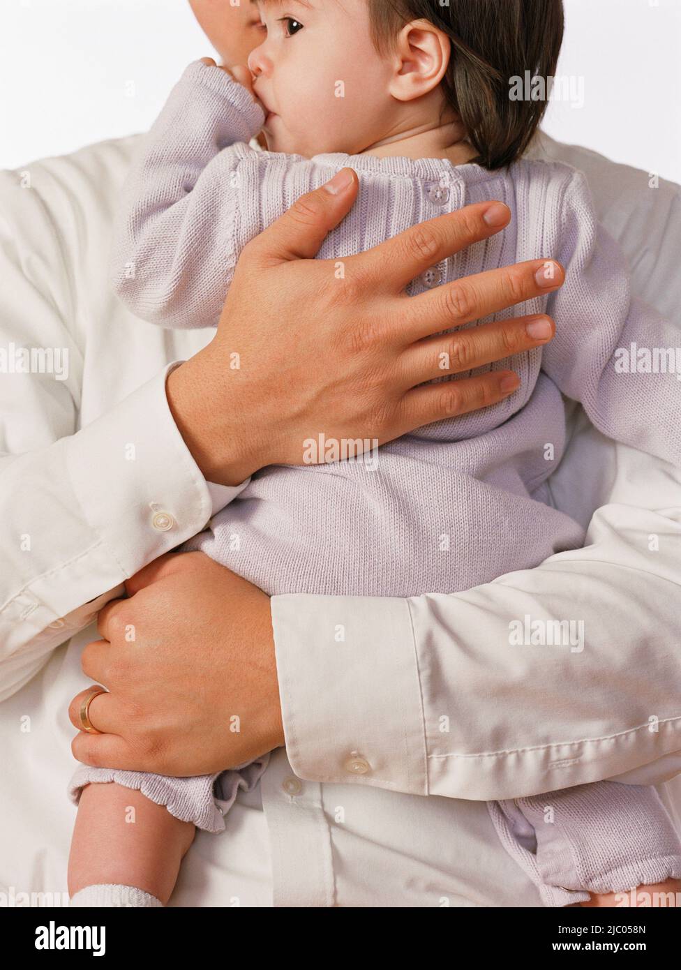 Father kid hold arms back view hi-res stock photography and images - Alamy
