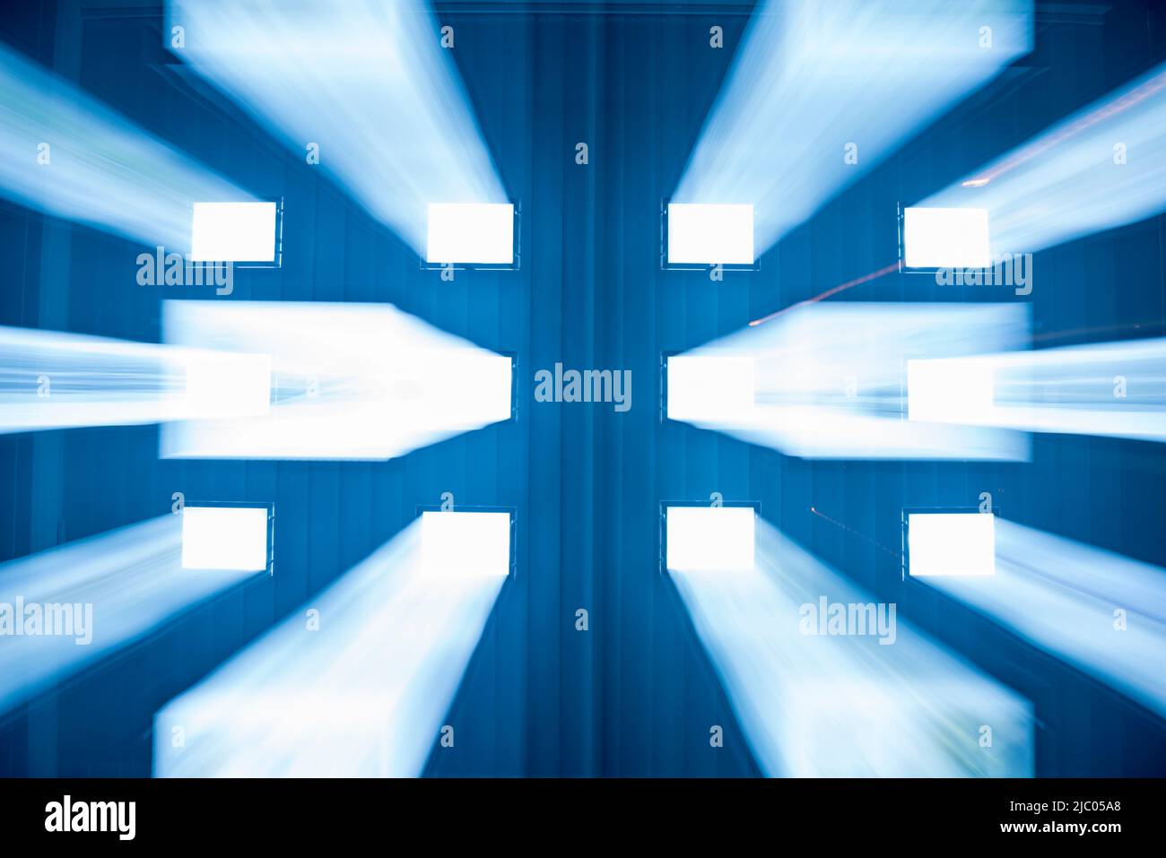 Window Display with Light Effect at Night in Switzerland Stock Photo ...