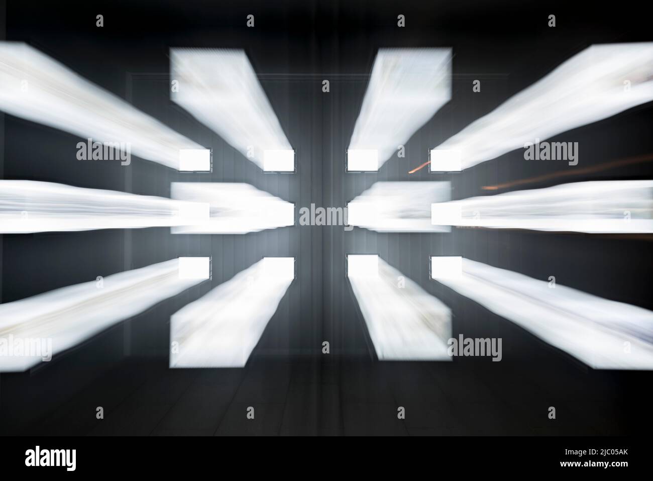 Window Display with Light Effect at Night in Switzerland Stock Photo ...