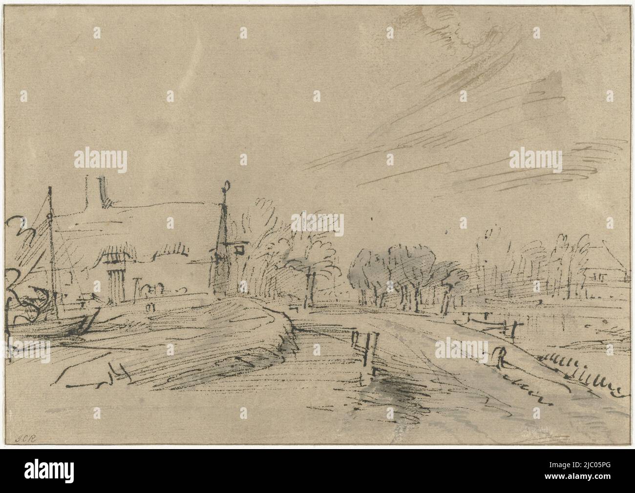 Inn on the Amstelveenseweg, Rembrandt van Rijn, c. 1652, draughtsman ...