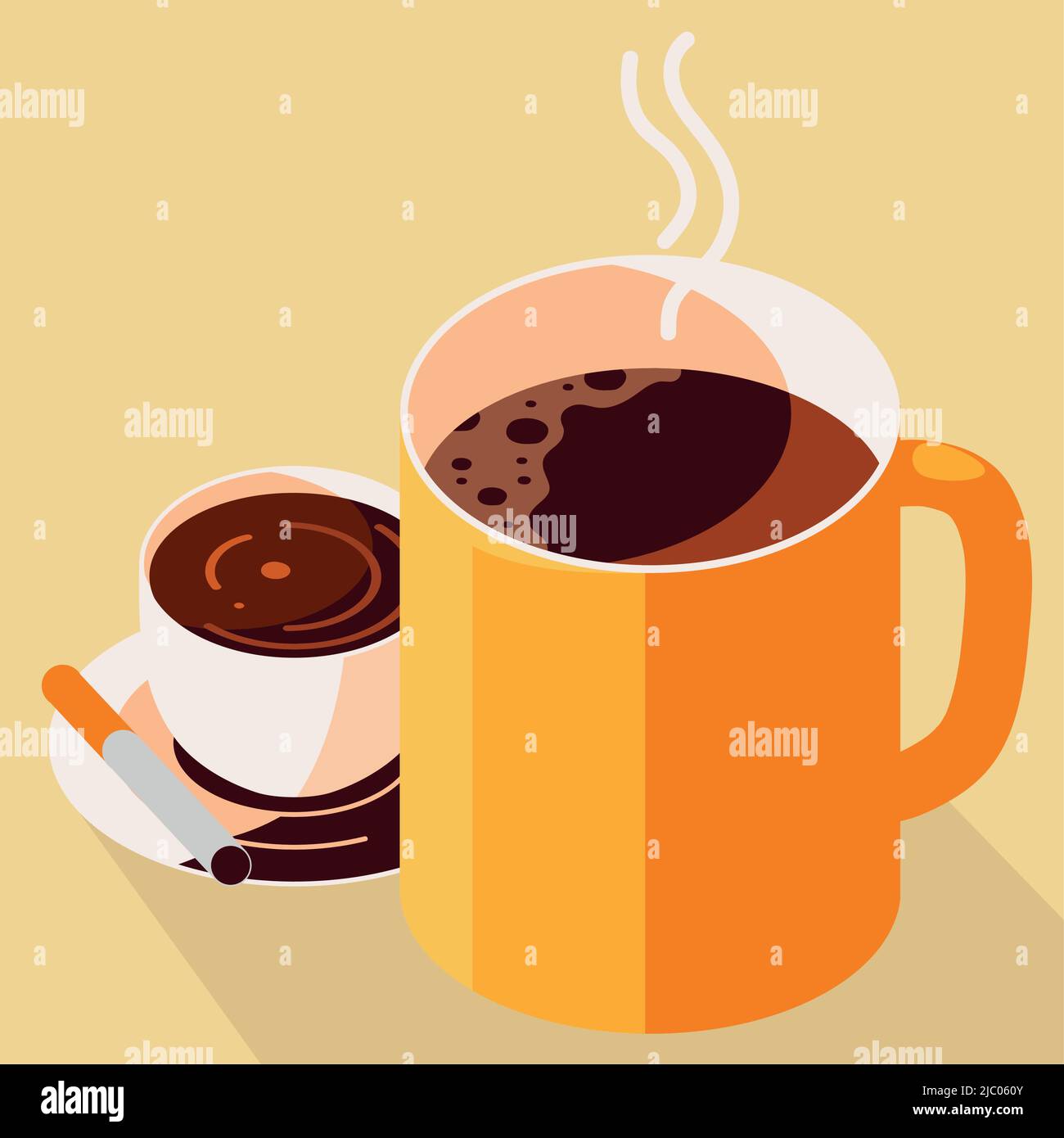 cups of coffee Stock Vector Image & Art - Alamy