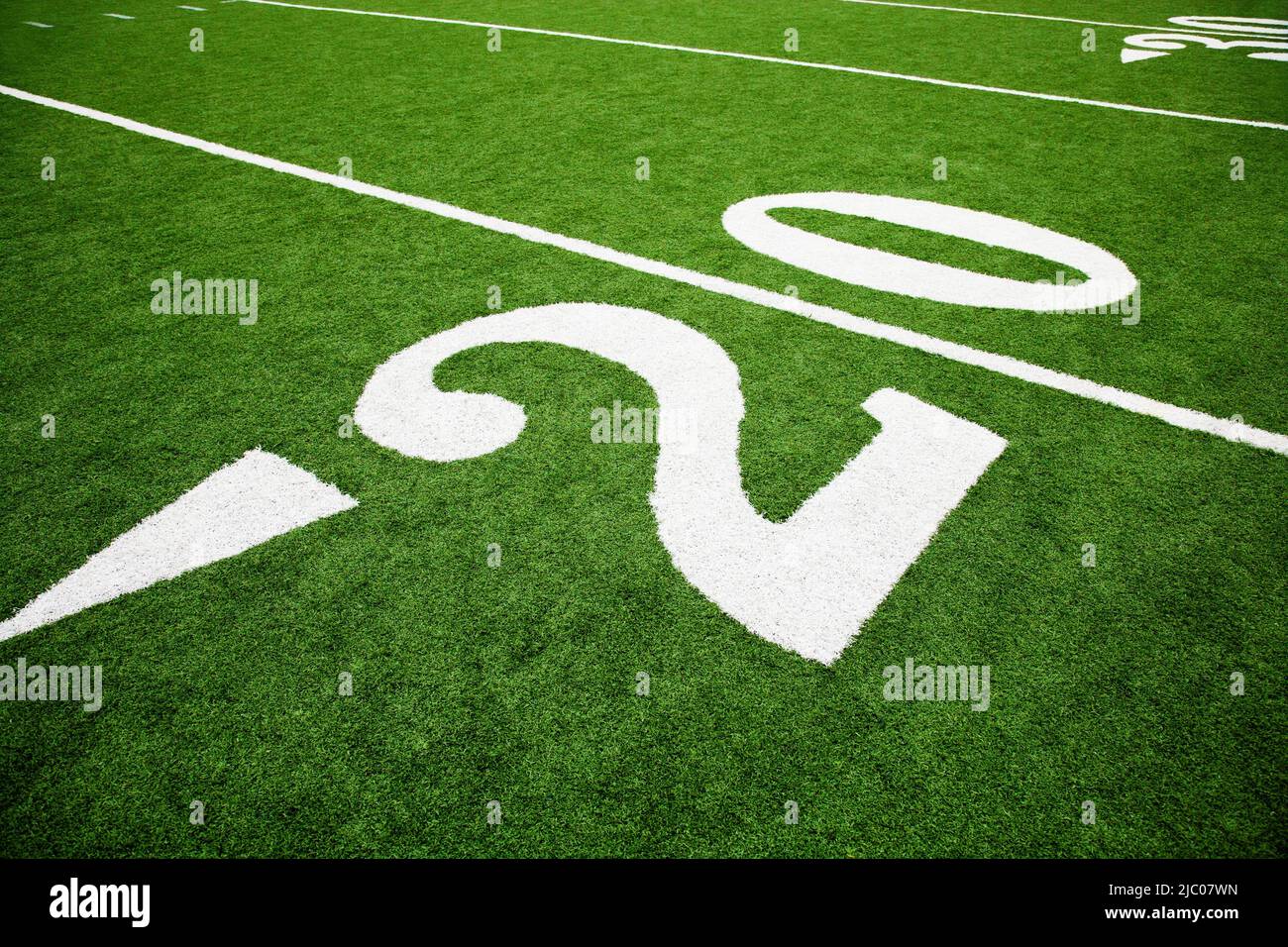 The 20 yard line on a football field, Southern Methodist University ...