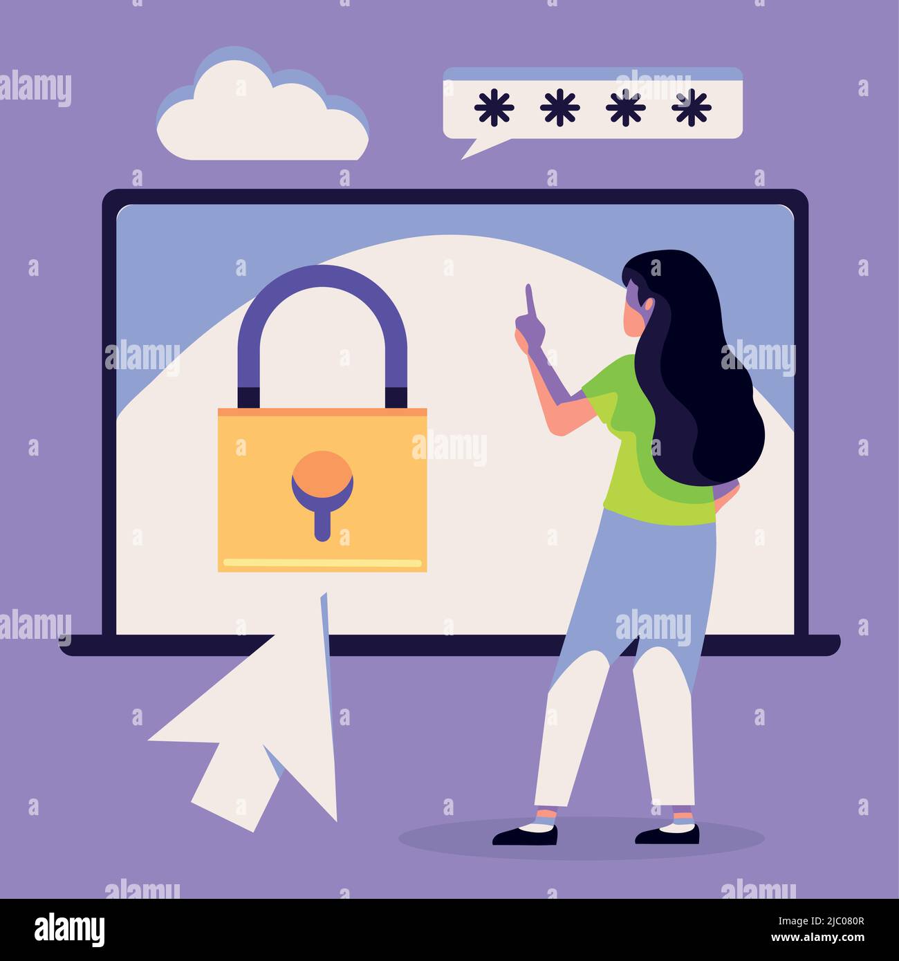 cybersecurity padlock click Stock Vector Image & Art - Alamy