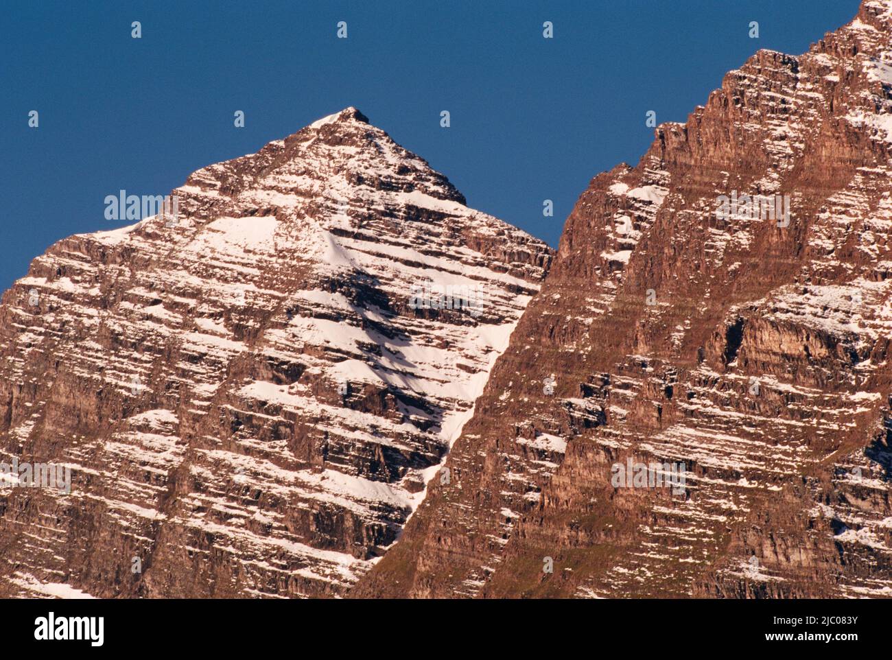 Snow covered mountain peaks, Aspen, Pitkin County, Colorado, USA Stock ...