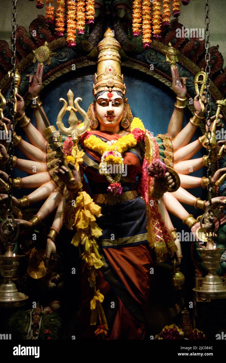 Statue of the god Vishnu, Little India, Singapore Stock Photo - Alamy