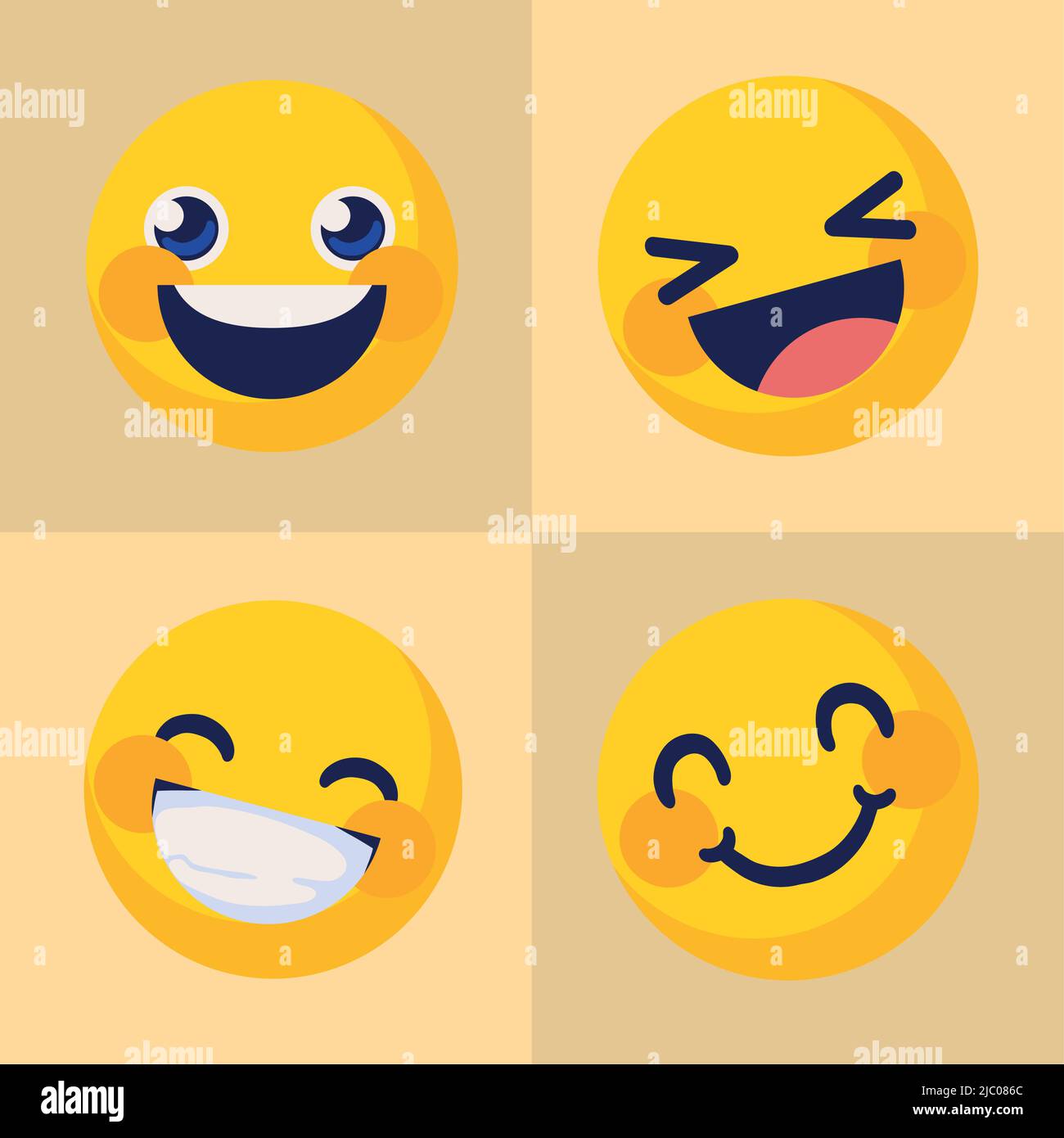 set of happy smiley Stock Vector Image & Art - Alamy
