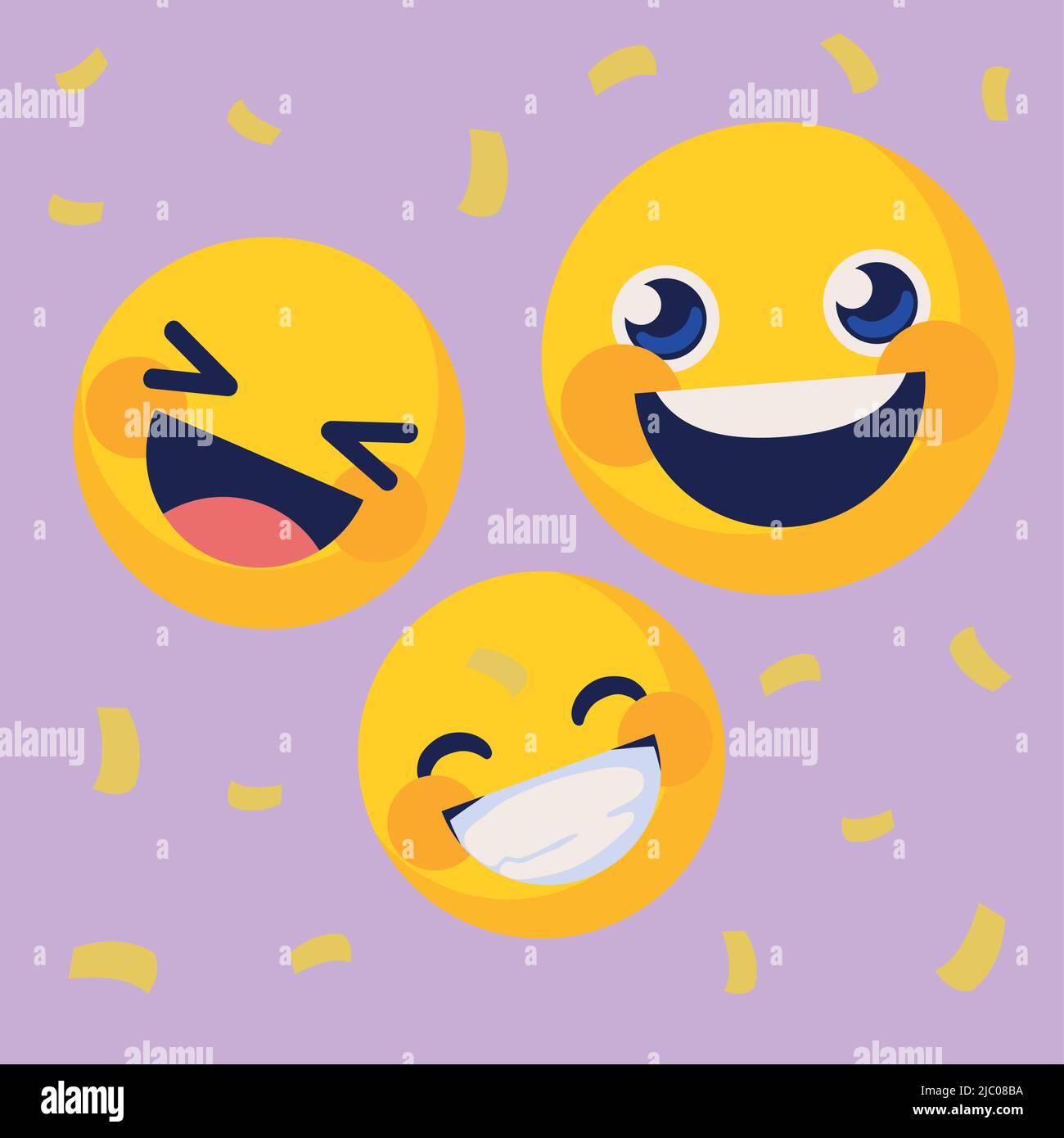 set of happy emoji Stock Vector Image & Art - Alamy