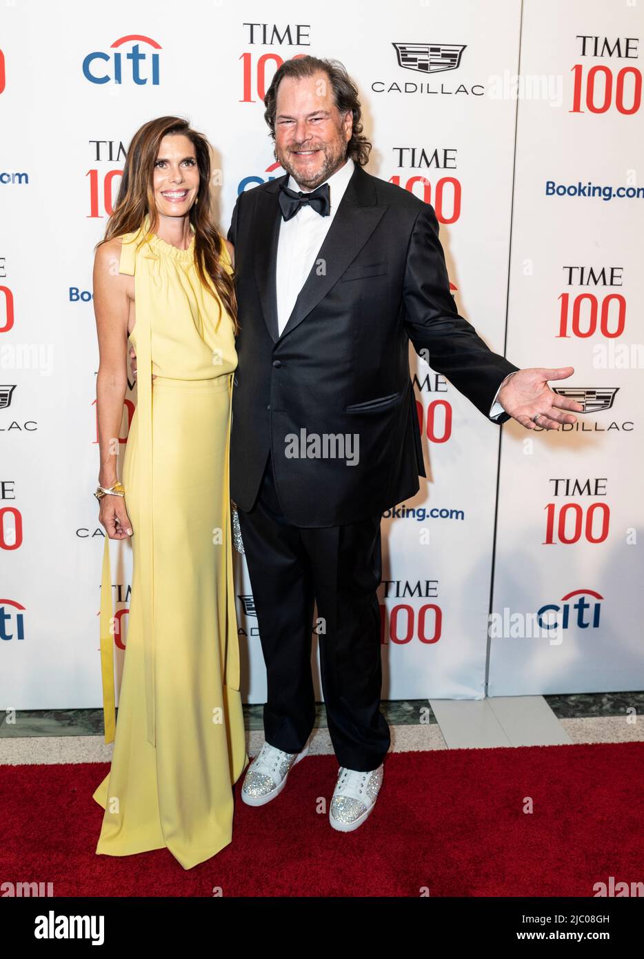 New York, NY - June 8, 2022: Lynne Benioff and Marc Benioff attend Time ...