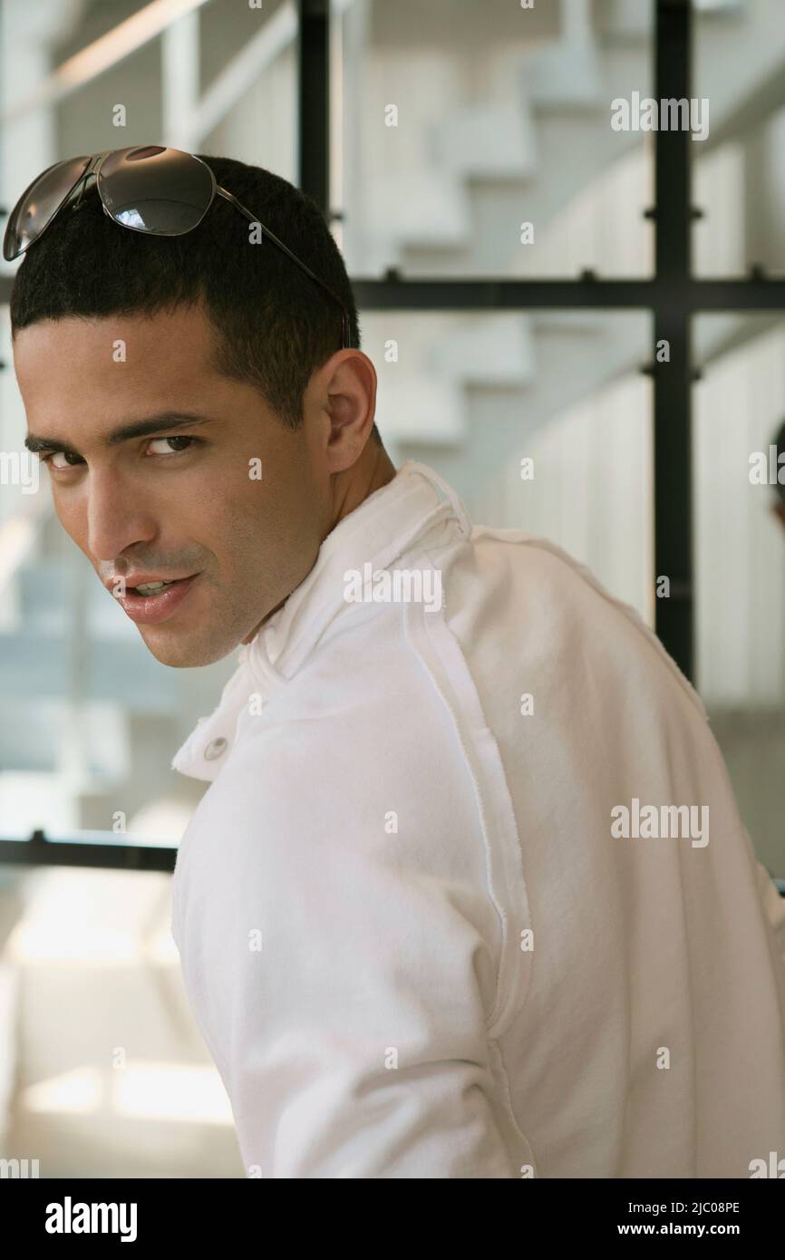 Portrait of a man, Manhattan, New York City, New York State, USA Stock ...