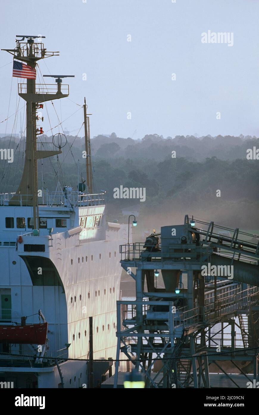 Container Ship docked at a commercial dock, Mississippi River ...