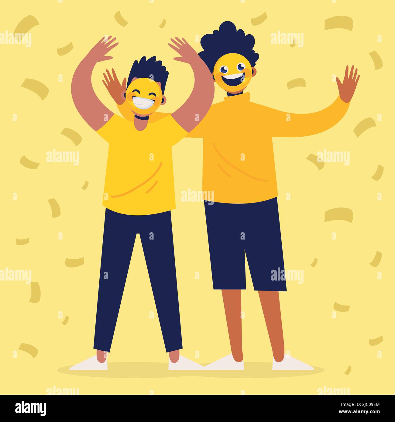 two boys happy faces Stock Vector Image & Art - Alamy