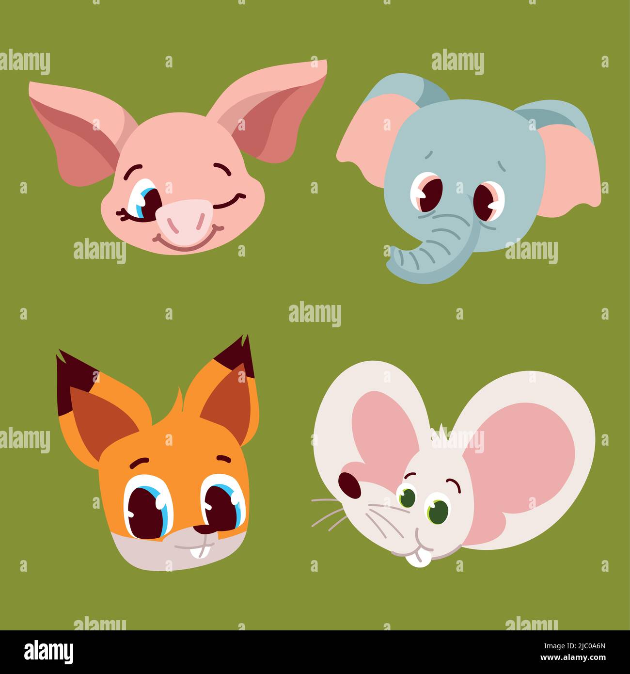 set of animals detailed Stock Vector Image & Art - Alamy