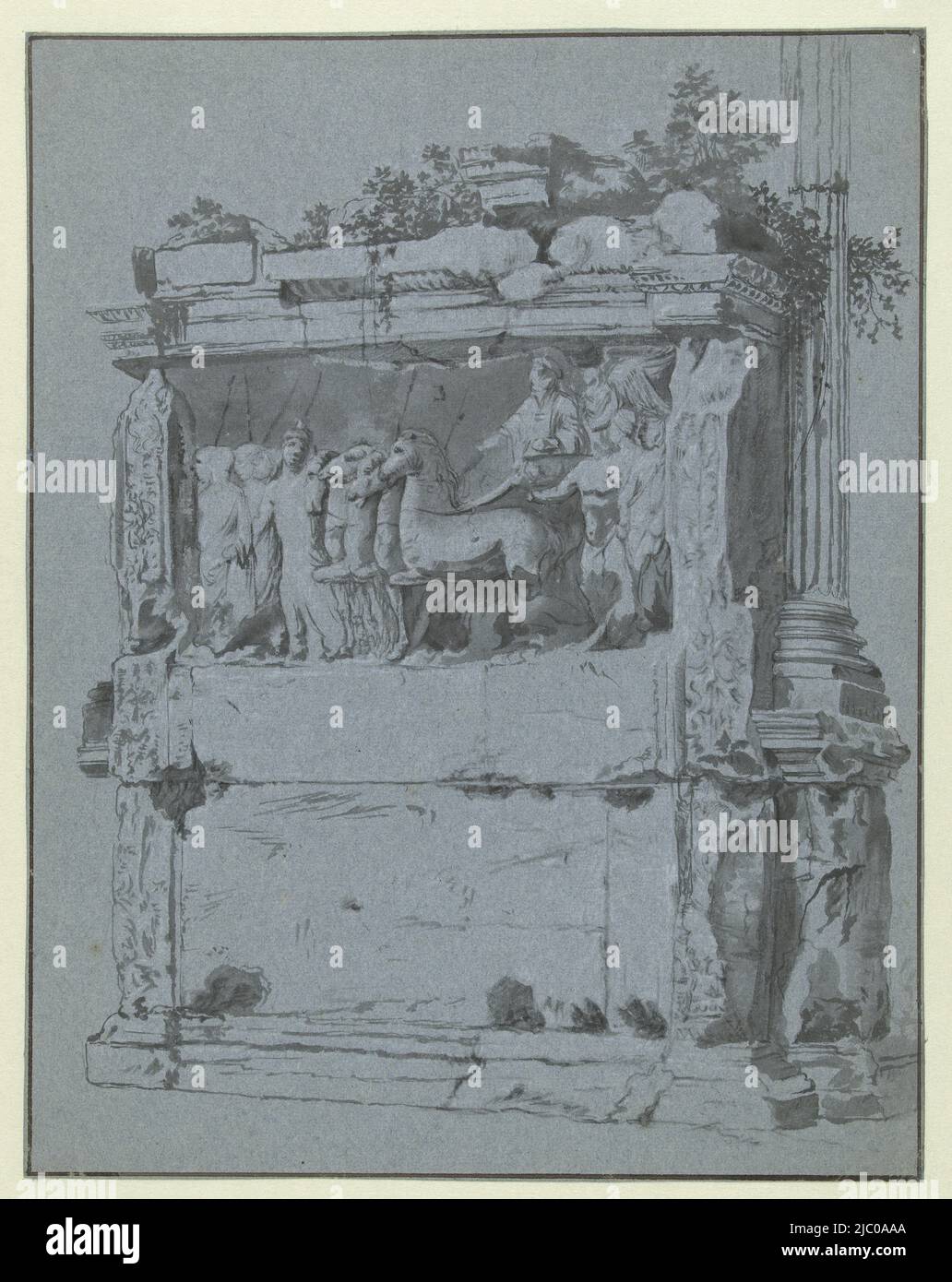 Bas-relief of the arch of Titus, draughtsman: Jan Wils (tekenaar), 1610 ...