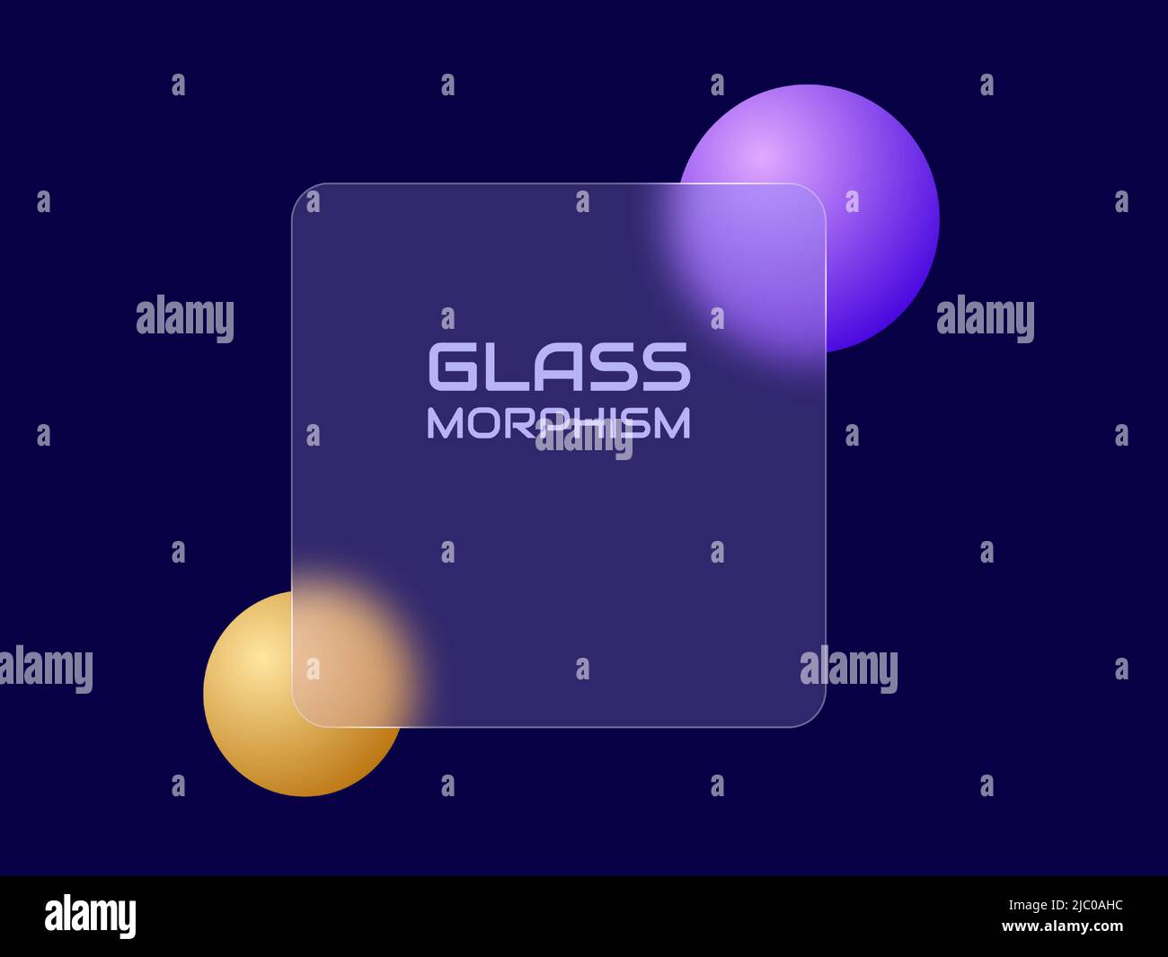 Transparent frame in glass morphism style. Place for your texts. Vector ...