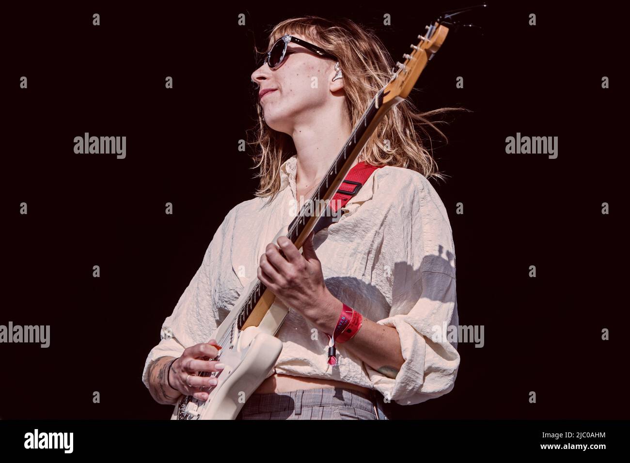 Maia Friedman of Dirty Projectors Rock band performs live on stage at ...