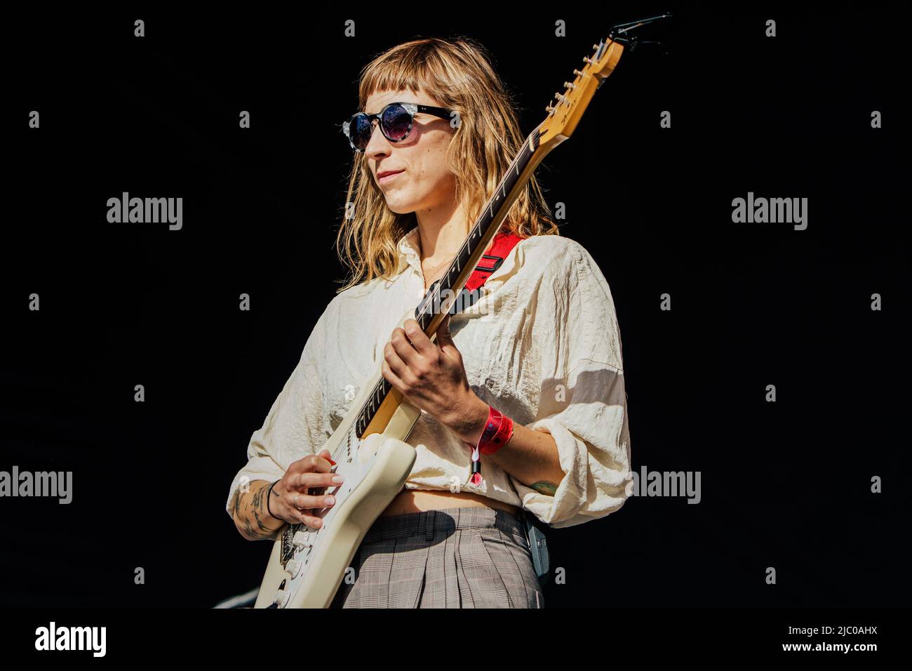 Maia Friedman of Dirty Projectors Rock band performs live on stage at ...