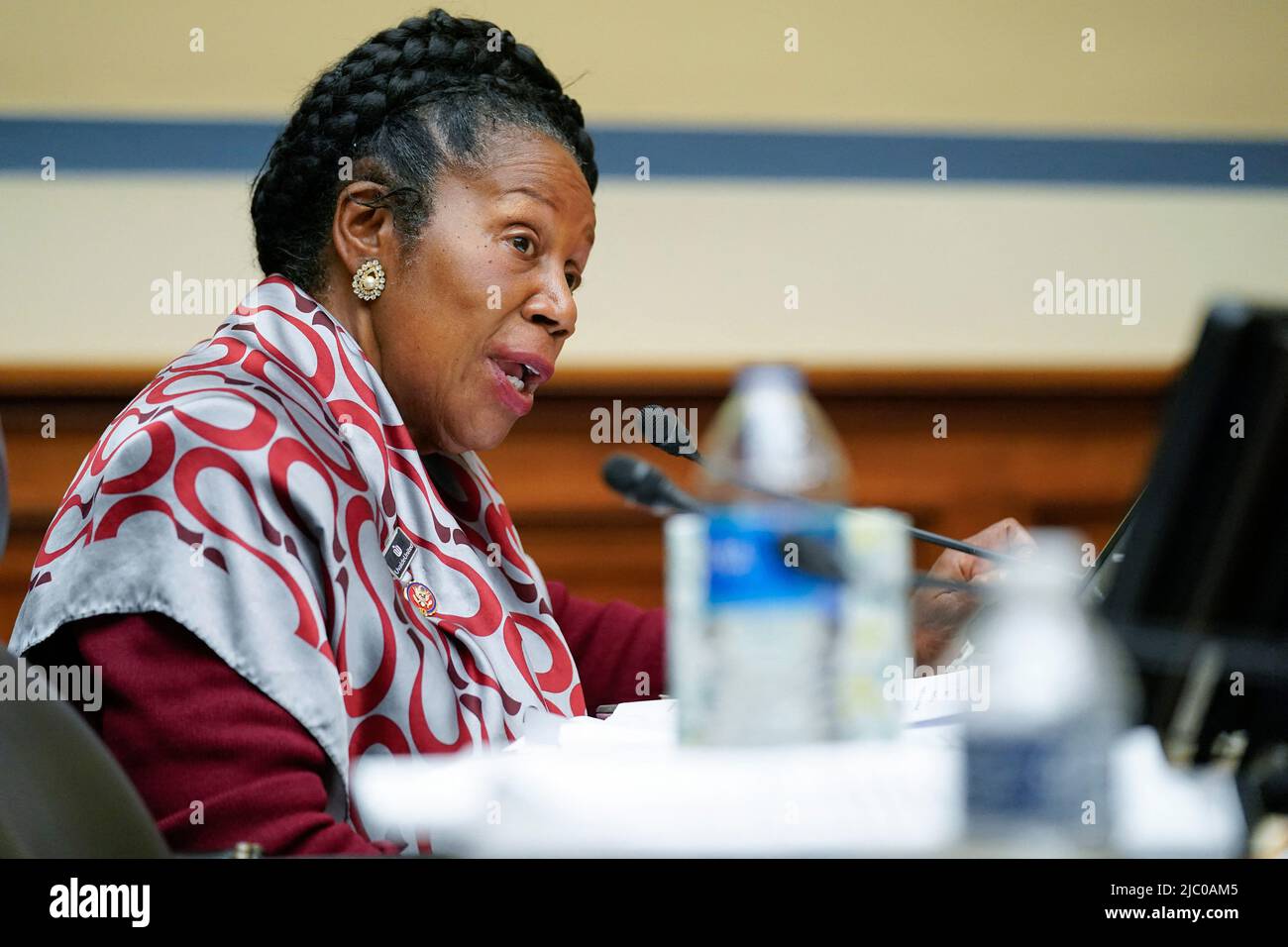 Washington, US, June 8, 2022. Rep. Sheila Jackson Lee, D-Texas, speaks ...