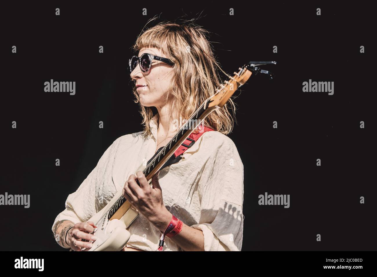 Maia Friedman of Dirty Projectors Rock band performs live on stage at ...