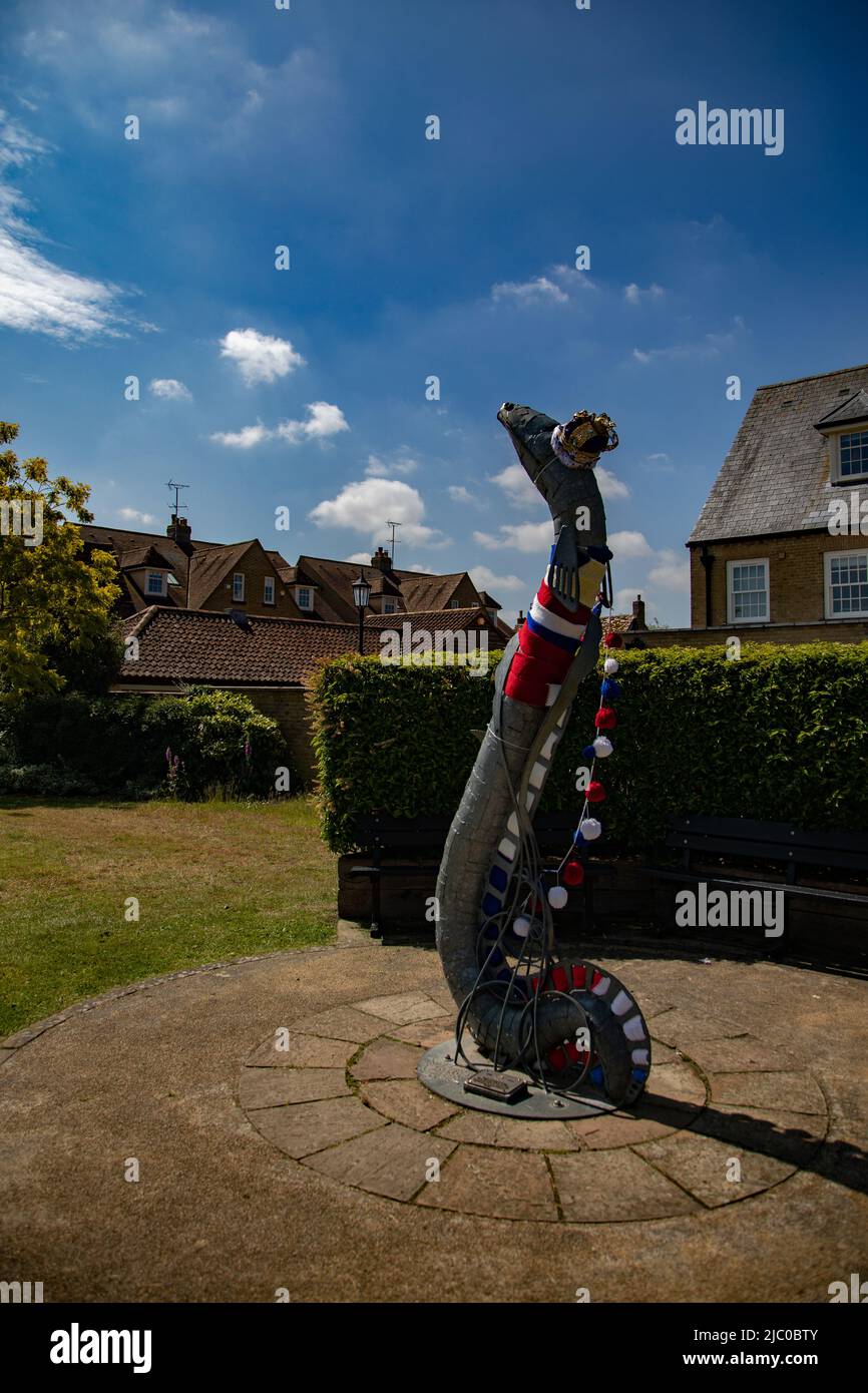 The Ely Eel, Ely, Cambridgshire decorated for the Platinum Jubilee ...