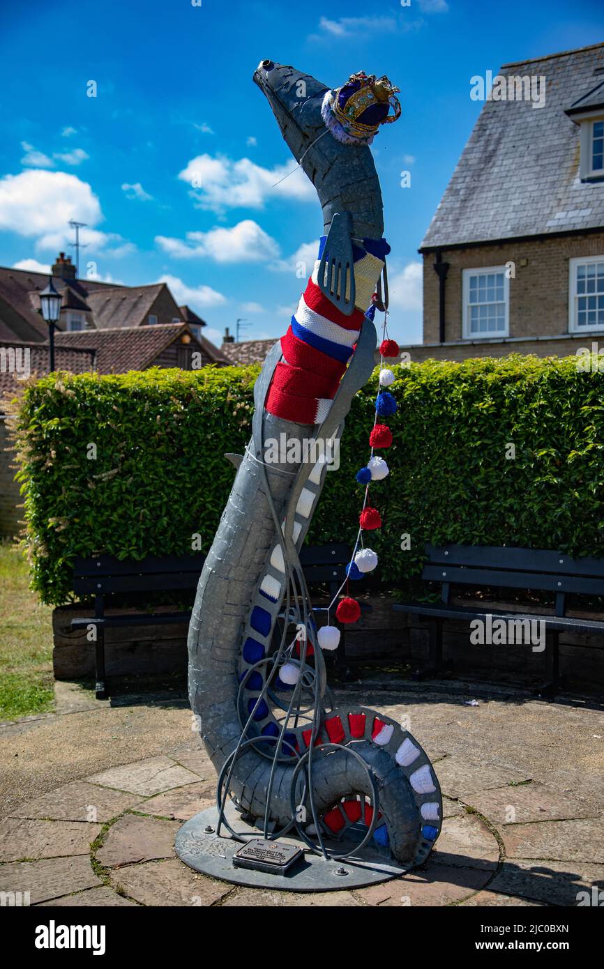 The Ely Eel, Ely, Cambridgshire decorated for the Platinum Jubilee ...