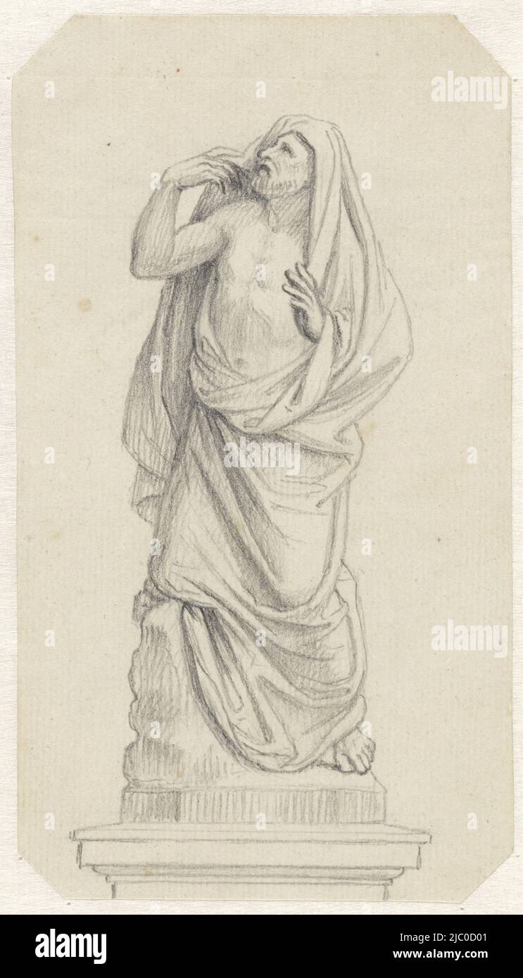 Design for a statue of Lazarus, for at the entrance of a cemetery ...