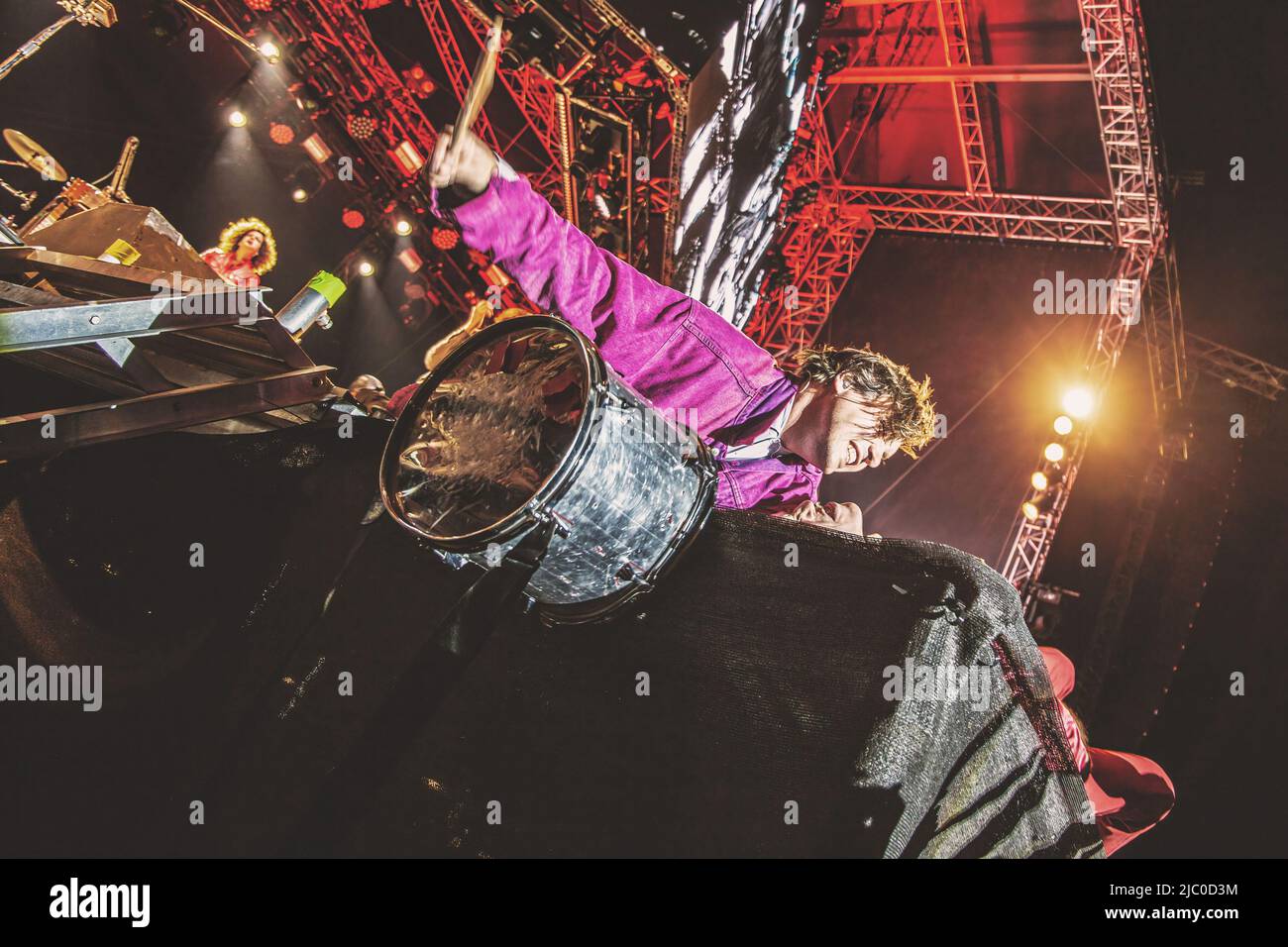 William (Will ) Pierce Butler of Arcade Fire Rock band performs live on ...