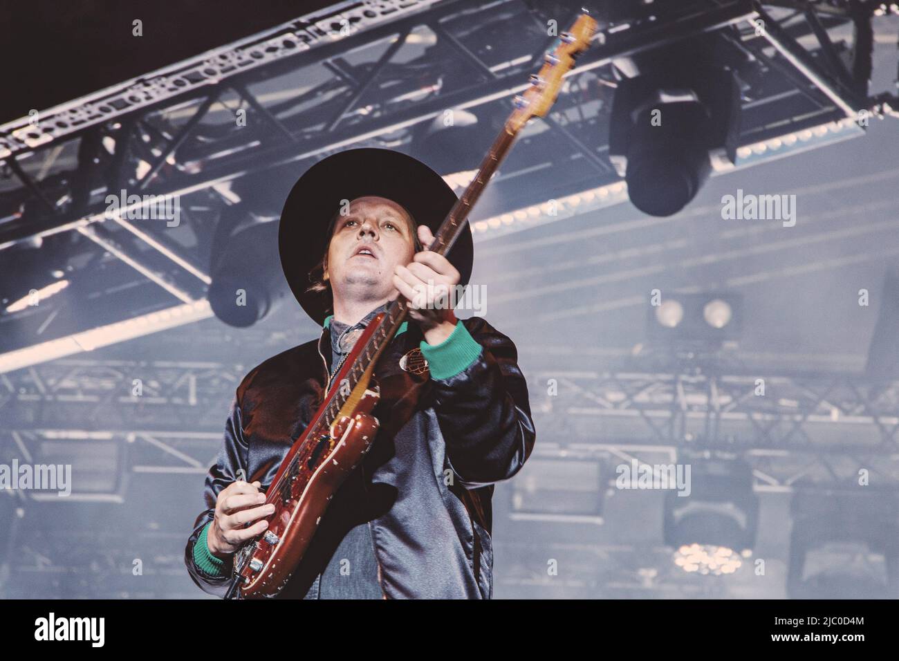 Win Butler of Arcade Fire Rock band performs live on stage at Haven ...