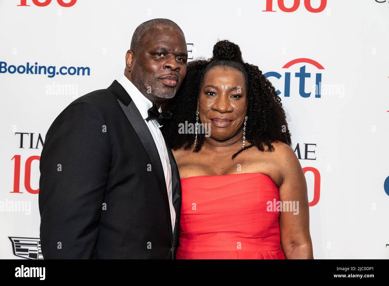 New York, United States. 08th June, 2022. Tarana Burke (R) attends Time ...