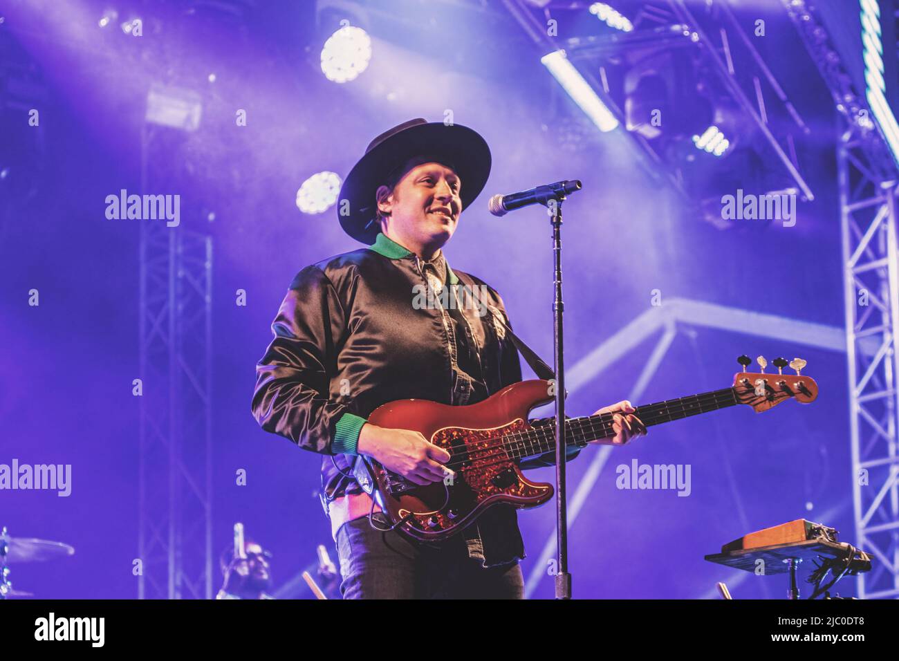 Win Butler of Arcade Fire Rock band performs live on stage at Haven ...