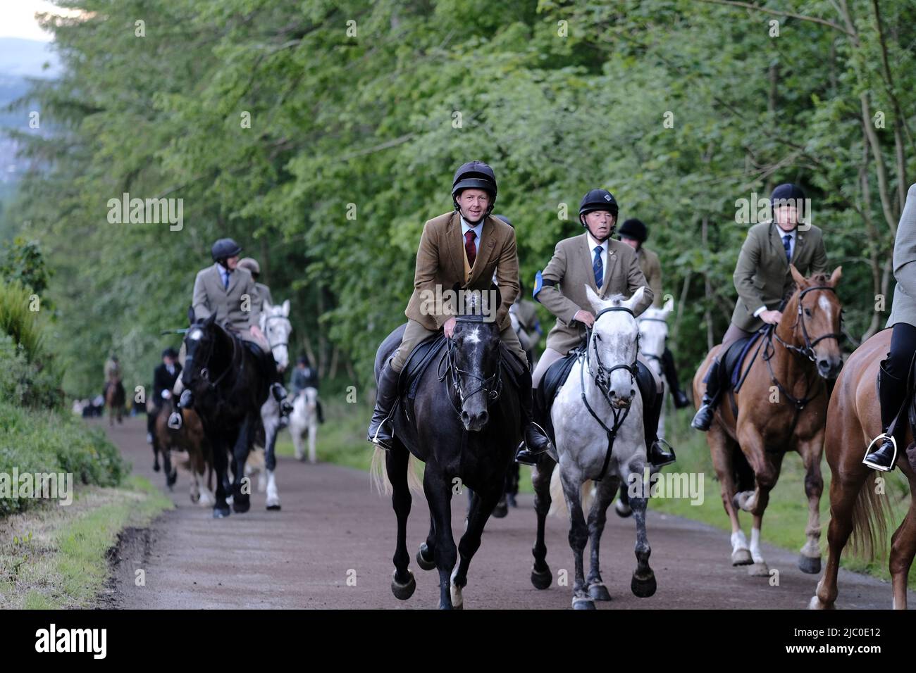 Hawick, UK. 09th June, 2022. Married Supporters follow the Acting ...