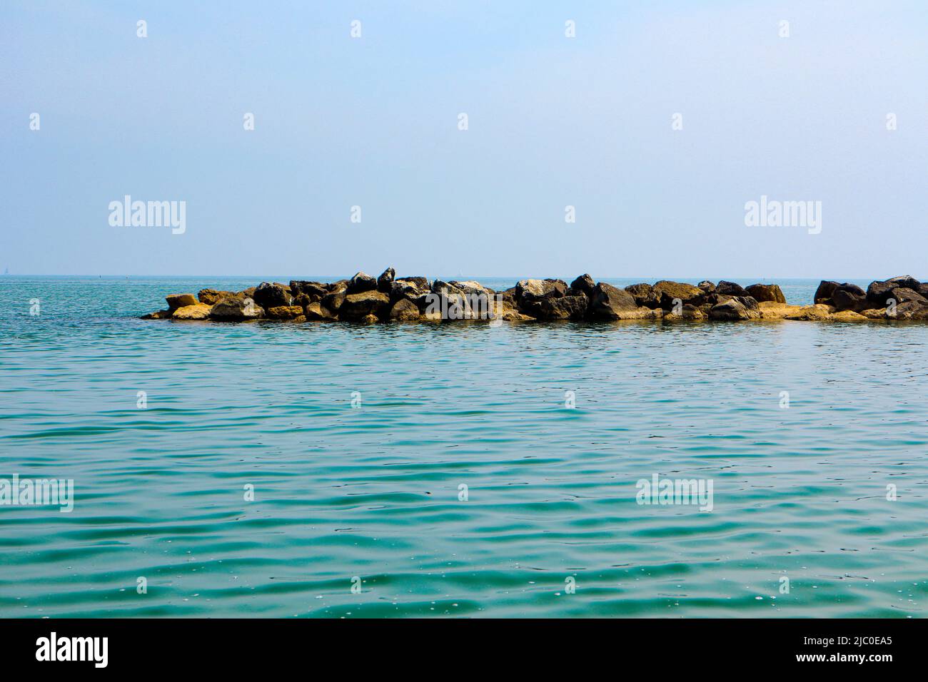 The wonderful beach of Riccione, a seaside town on the Adriatic Riviera ...