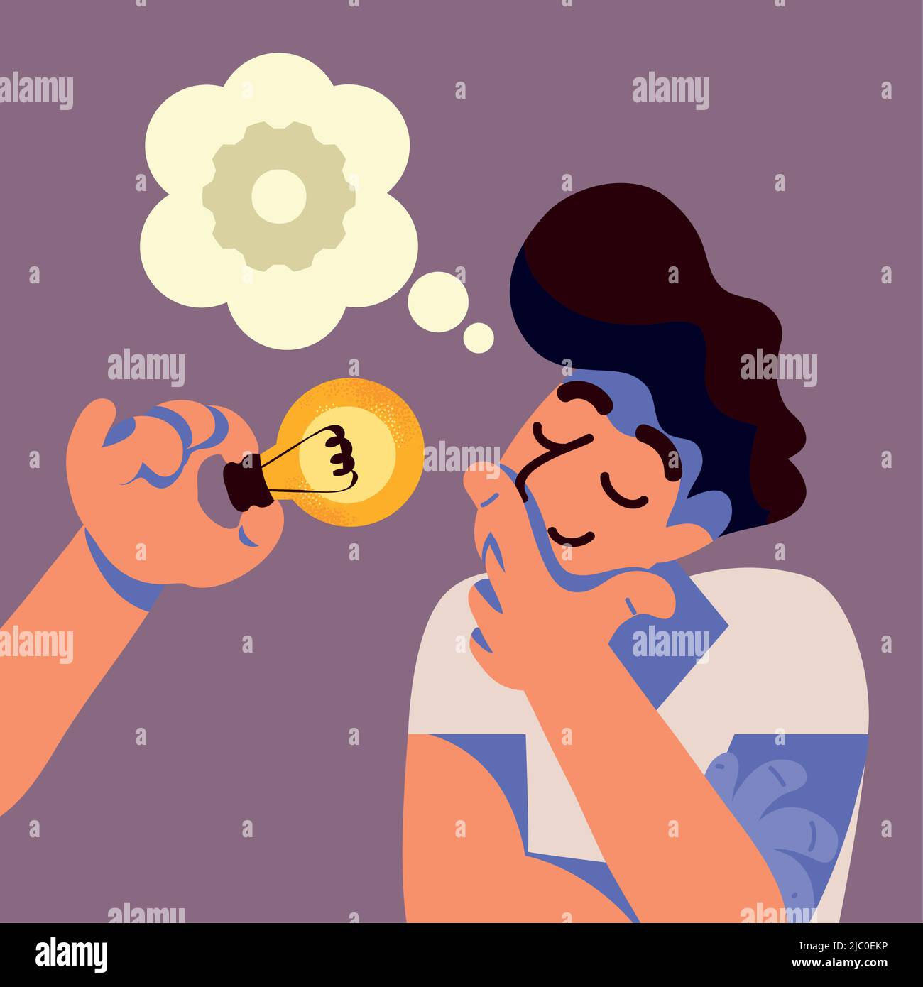 guy thinking an idea Stock Vector Image & Art - Alamy