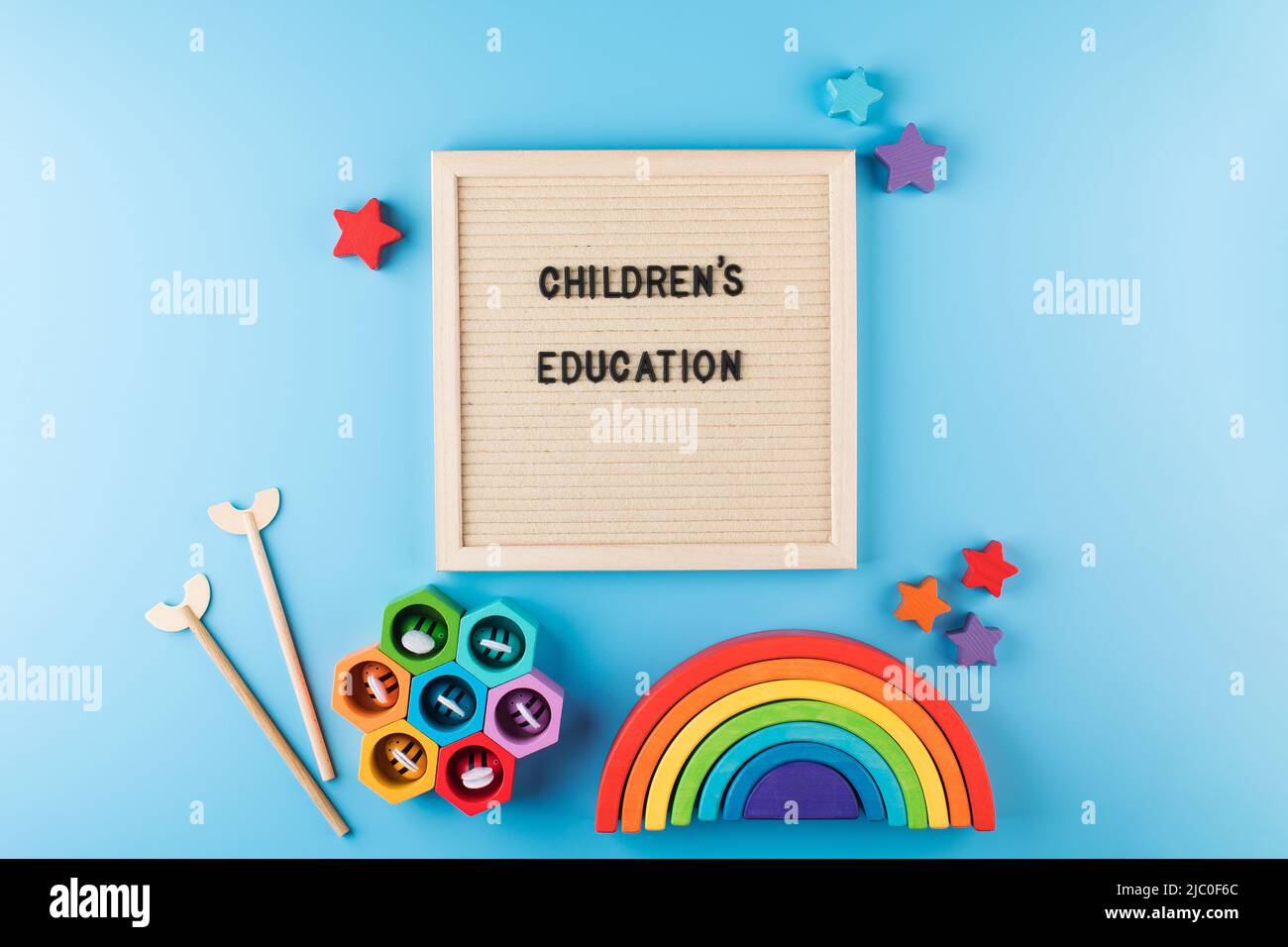 A frame with the words CHILDREN'S EDUCATION surrounded by educational ...