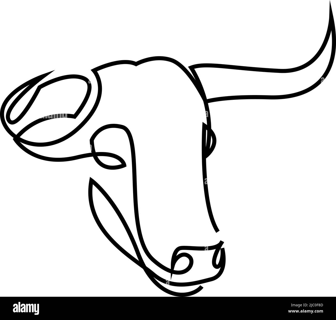 One continuous line drawing of luxury head buffalo for multinational ...