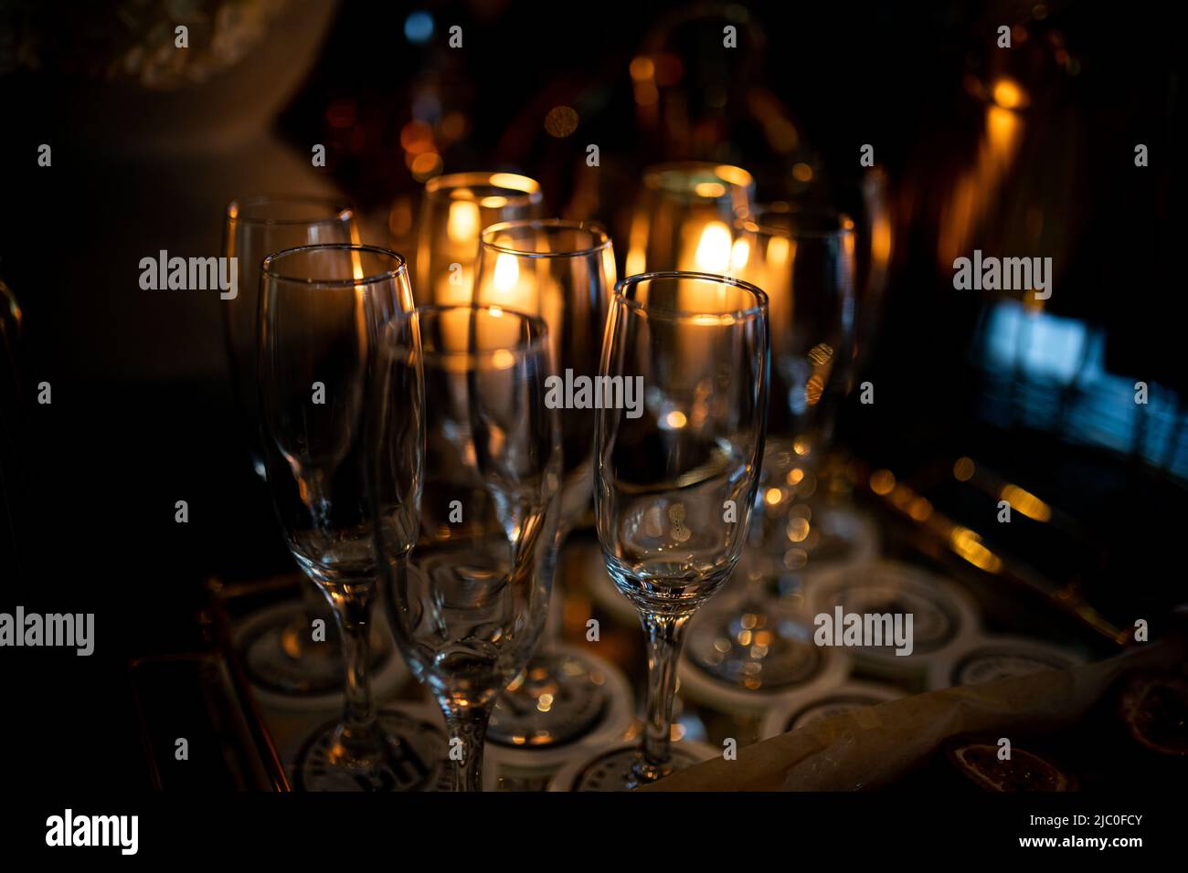 Luxury table settings for fine dining with and glassware, pouring wine ...