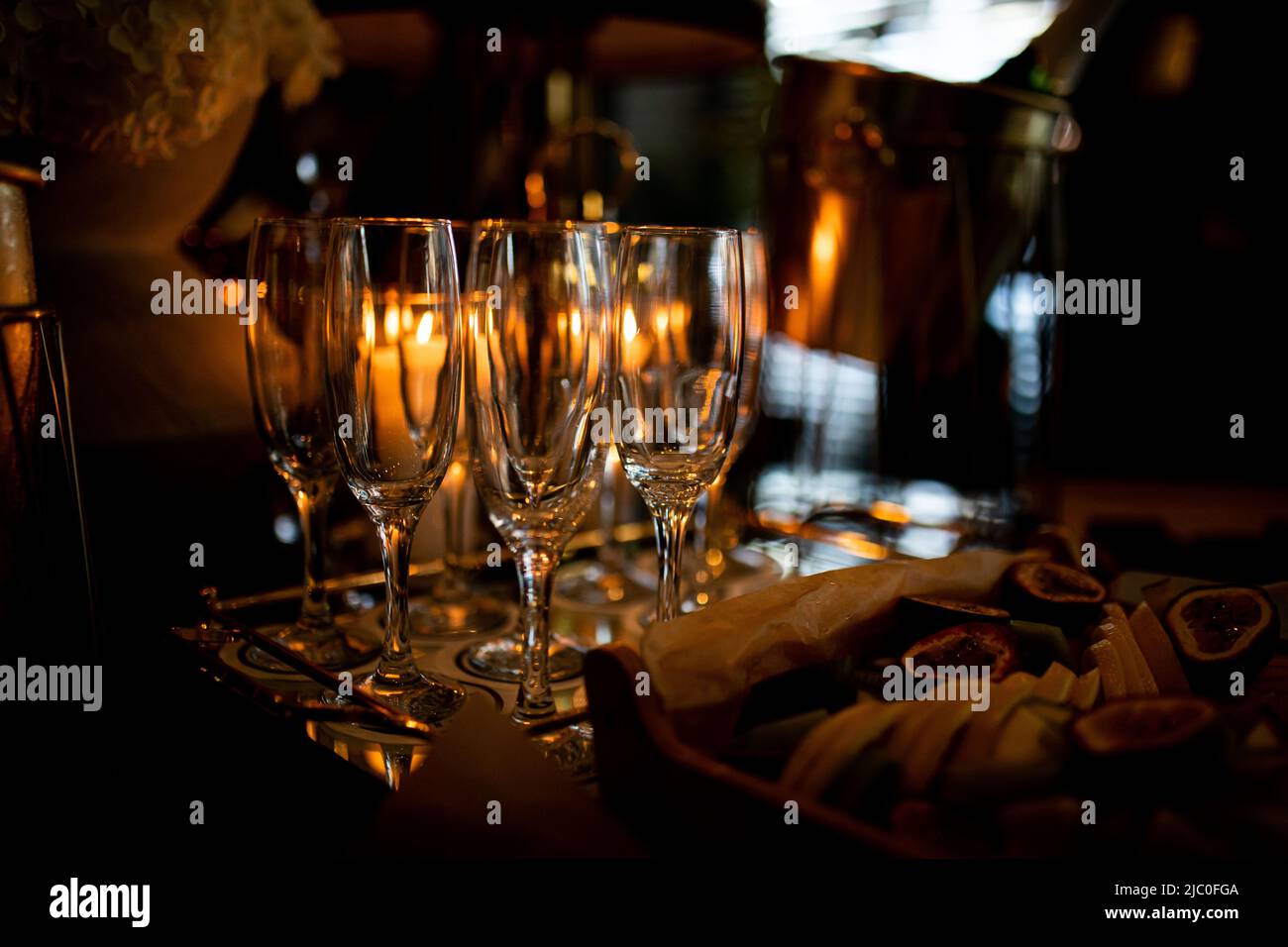 Luxury table settings for fine dining with and glassware, pouring wine ...