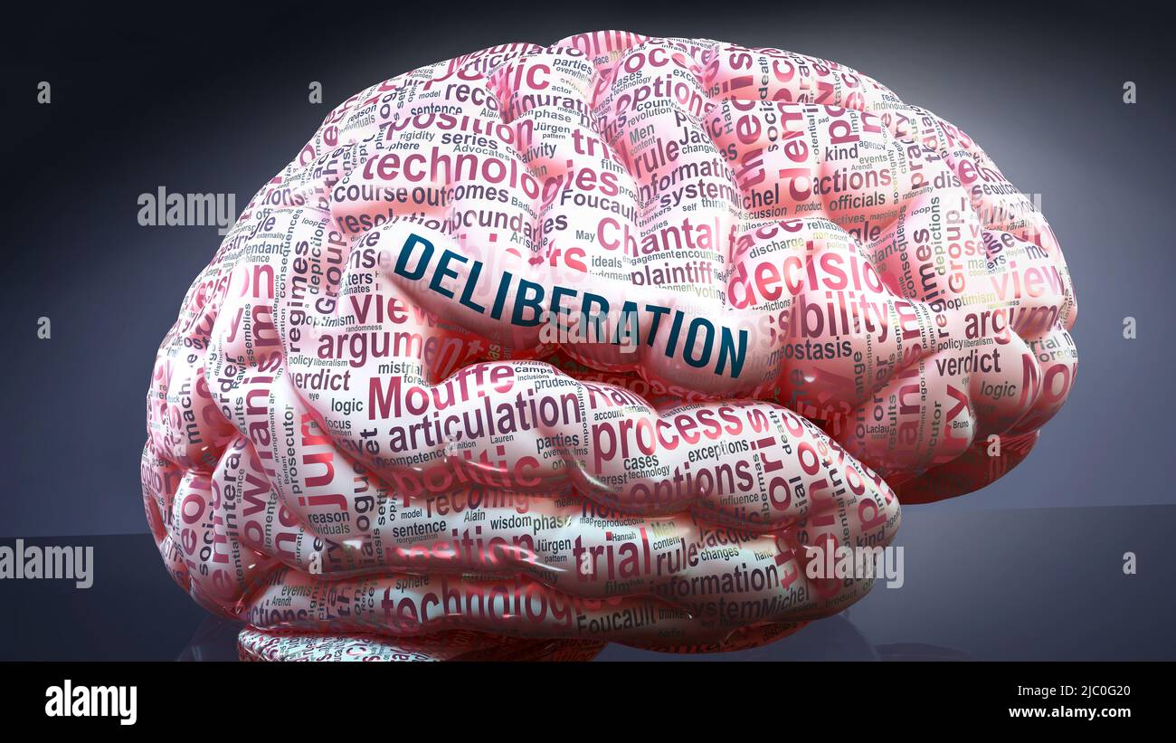 Deliberation in human brain hi-res stock photography and images - Alamy