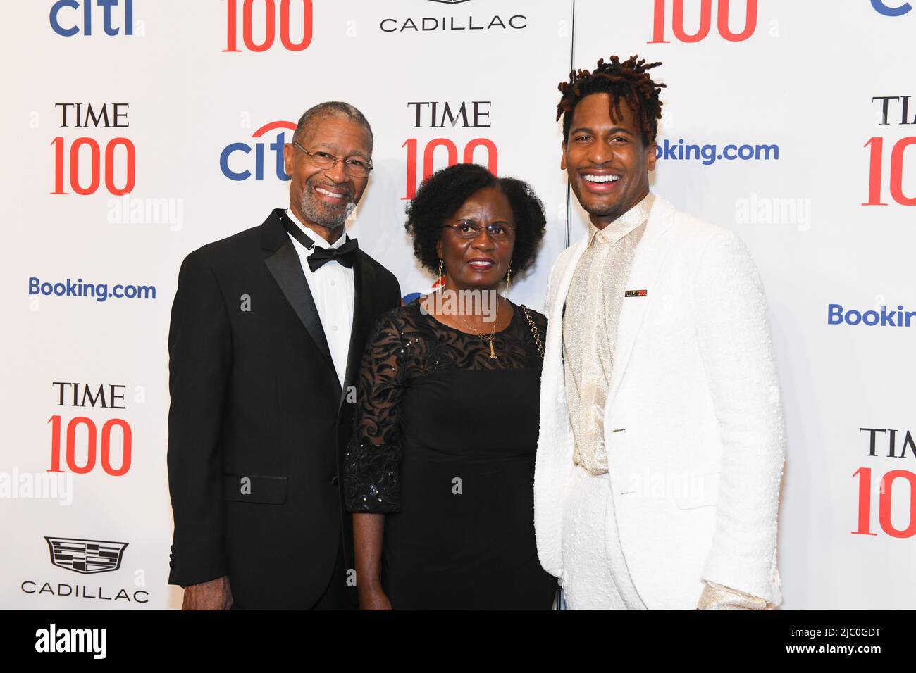 New York City. June 08, 2022, Jon Batiste and his parents attends the ...