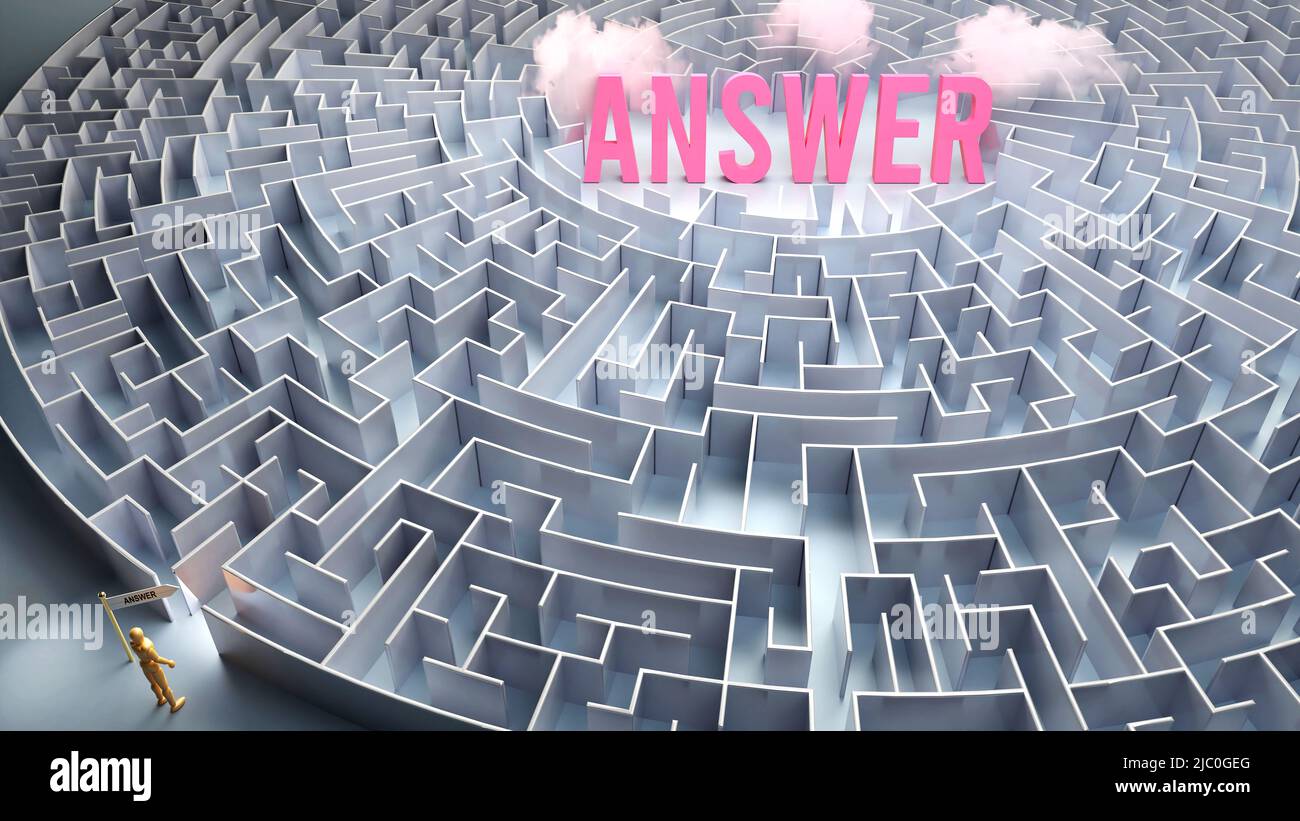 Answer and a difficult path hi-res stock photography and images - Alamy