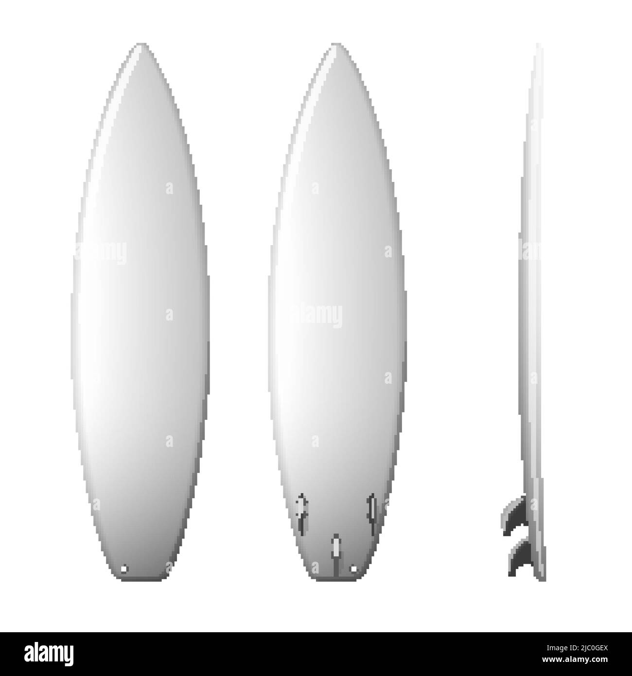 Blank surfboard. Vector surfboard isolated on white background. Sport ...