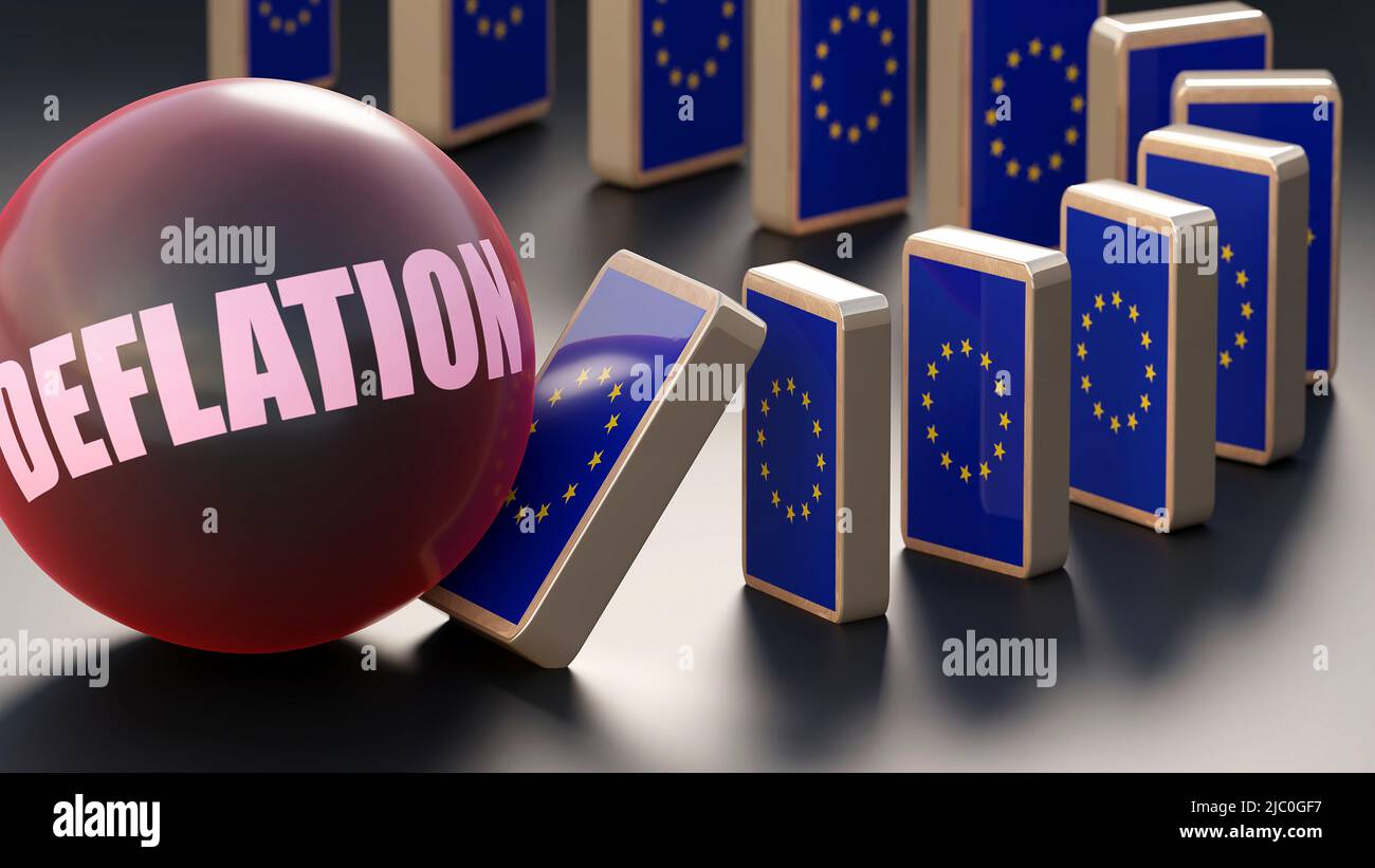 EU Europe and deflation, causing a national problem and a falling ...