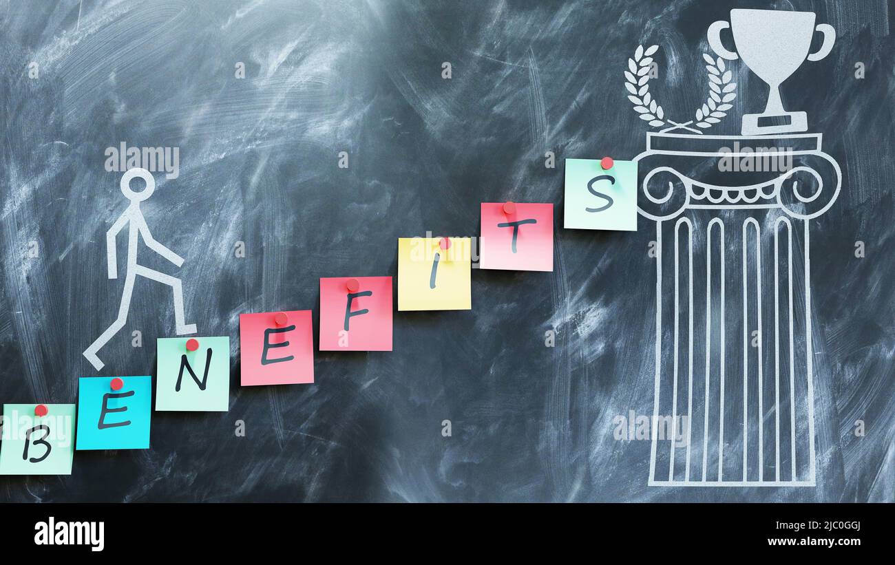 Benefits make steps to success, wealth and prosperity in personal and ...