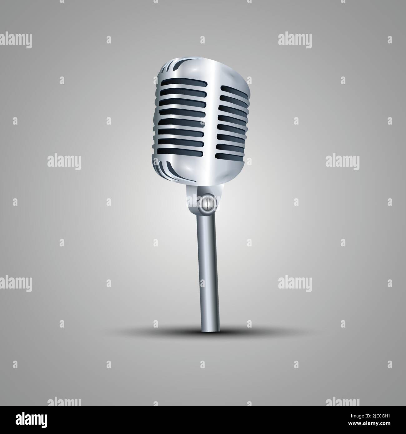 old vintage microphone vector illustration Stock Vector Image & Art - Alamy
