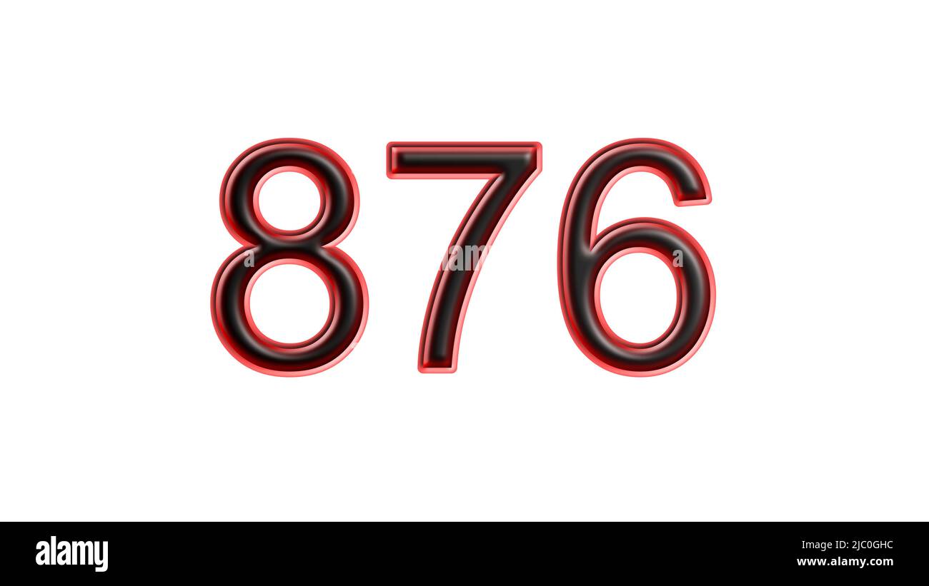 3d number 876 hi-res stock photography and images - Alamy