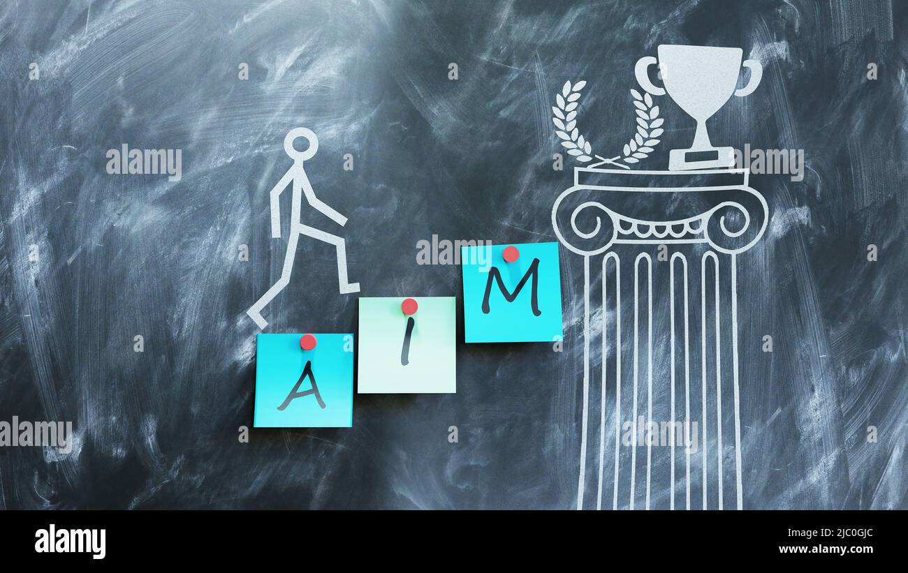 Aim make steps to success hi-res stock photography and images - Alamy