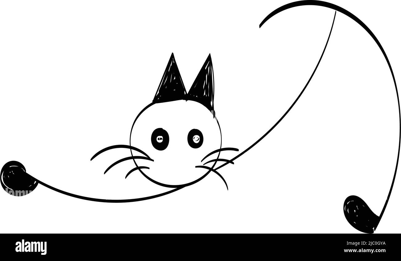 Cat Face Stick Figure