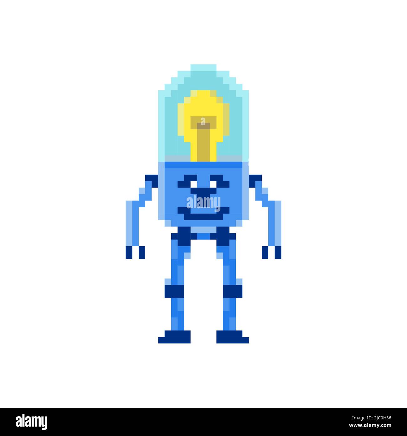 Robot in pixel art style Stock Vector Image & Art - Alamy