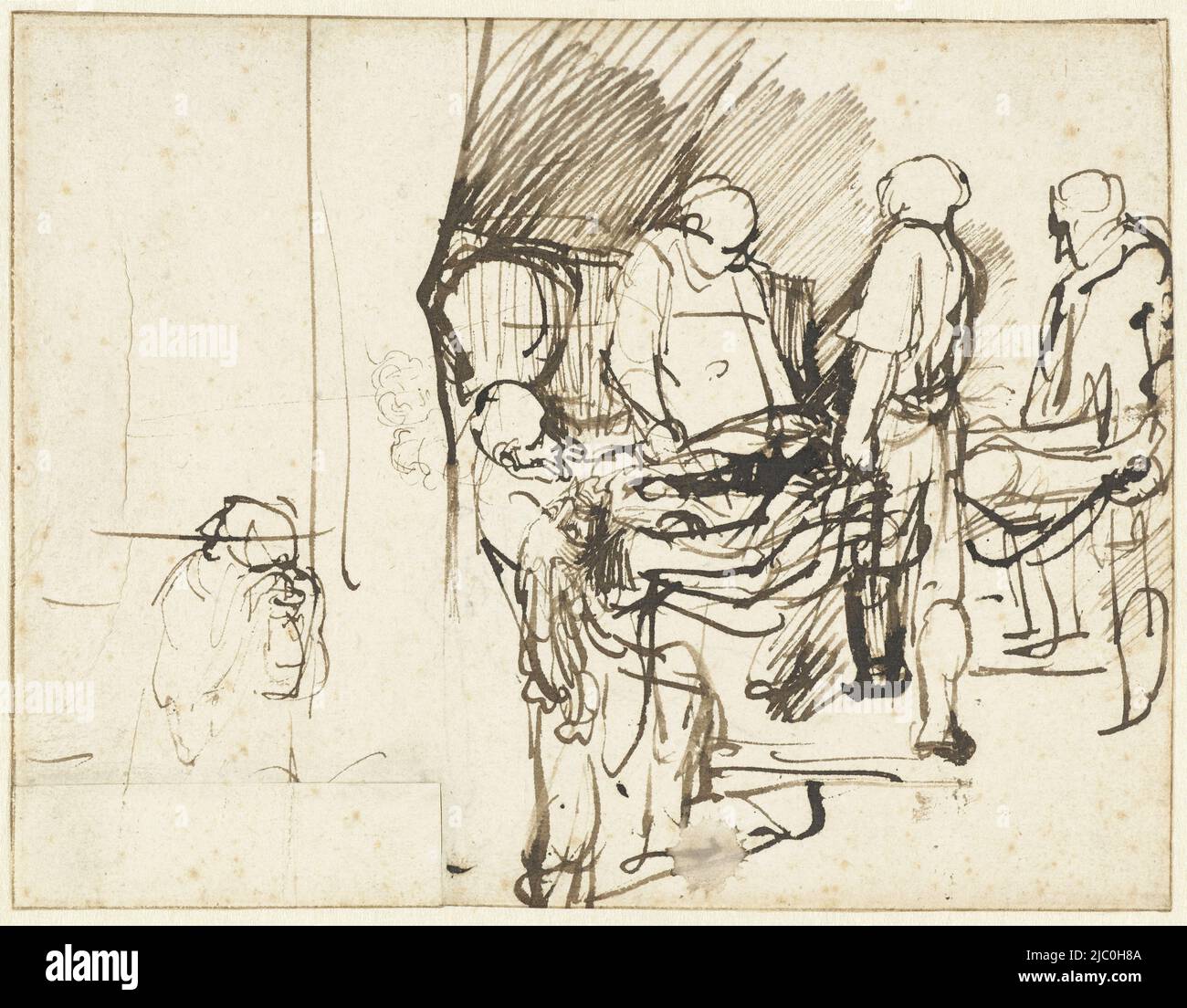 The Entombment, about a Sketch of an Executioner, draughtsman ...