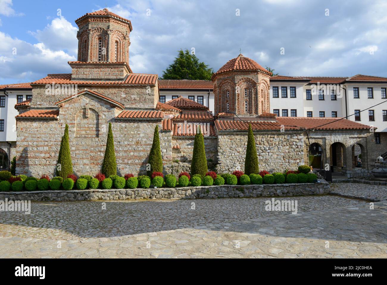 View at the monastery of Saint Naum on Macedonia Stock Photo - Alamy