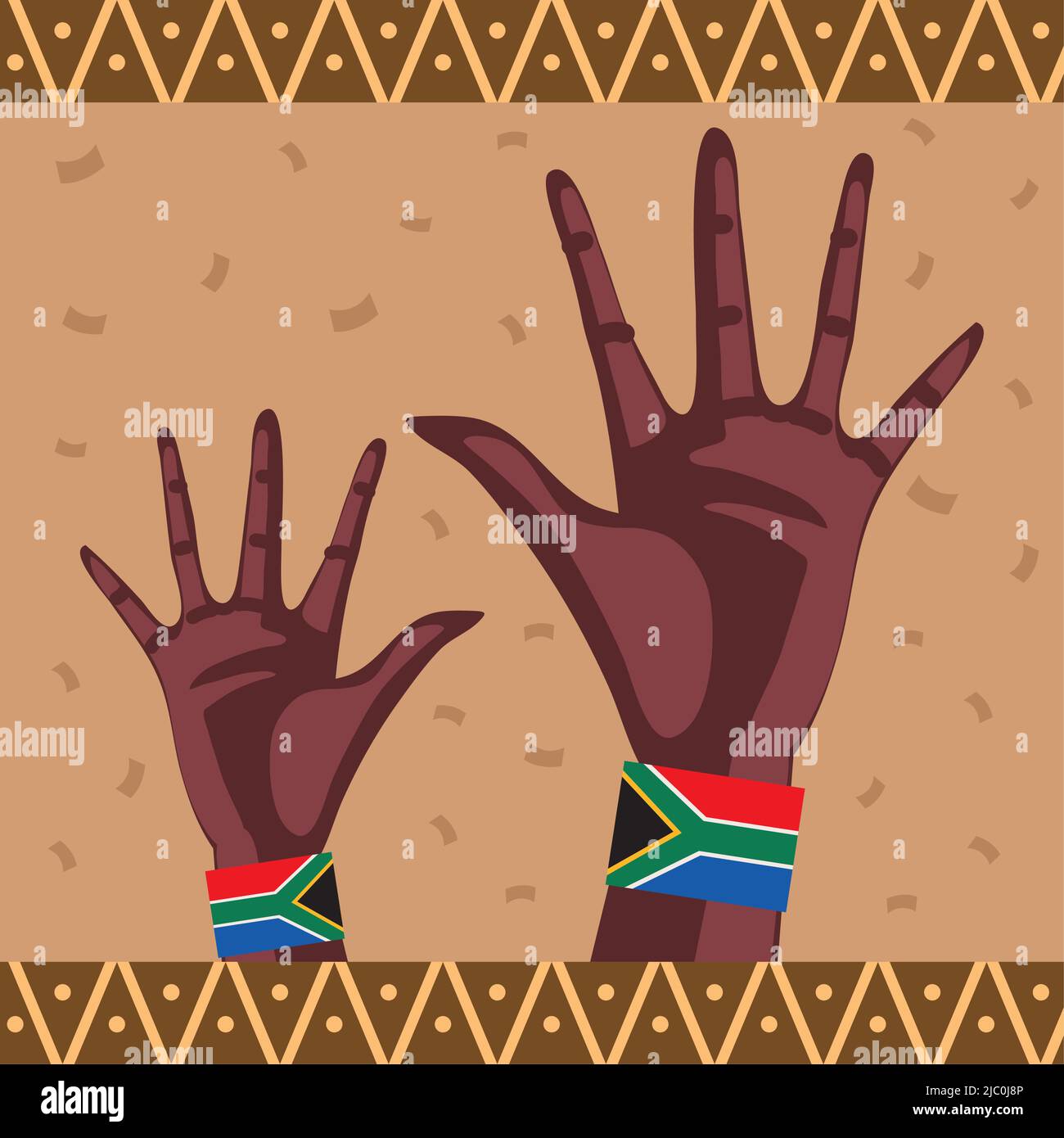 Africa flags hands Stock Vector Images - Alamy
